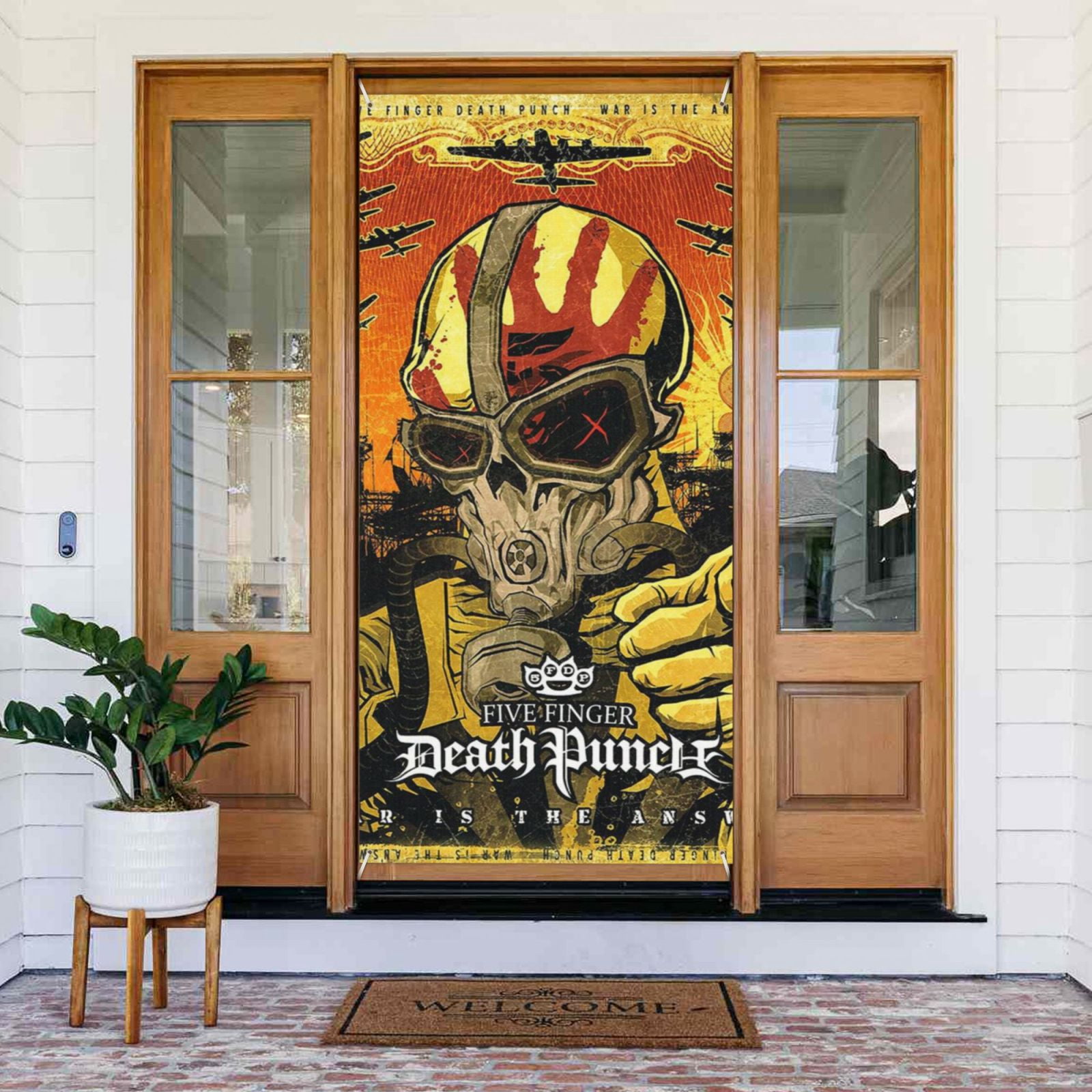 Five-Finger-Death-Punch-Song Door Cover Decorated Banner Tapestry Home ...