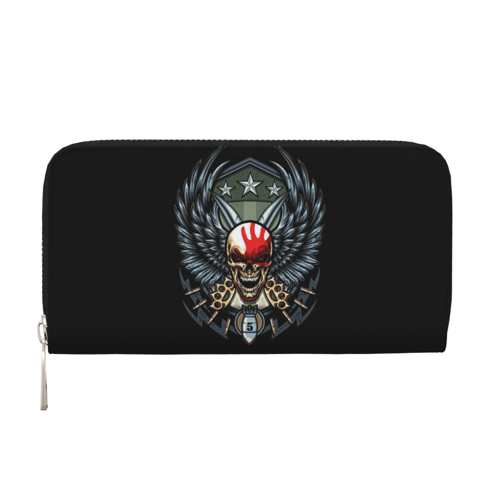 Five-Finger-Skull-Death Punch Hand Wallet Card Bag Leather Long Wallet ...
