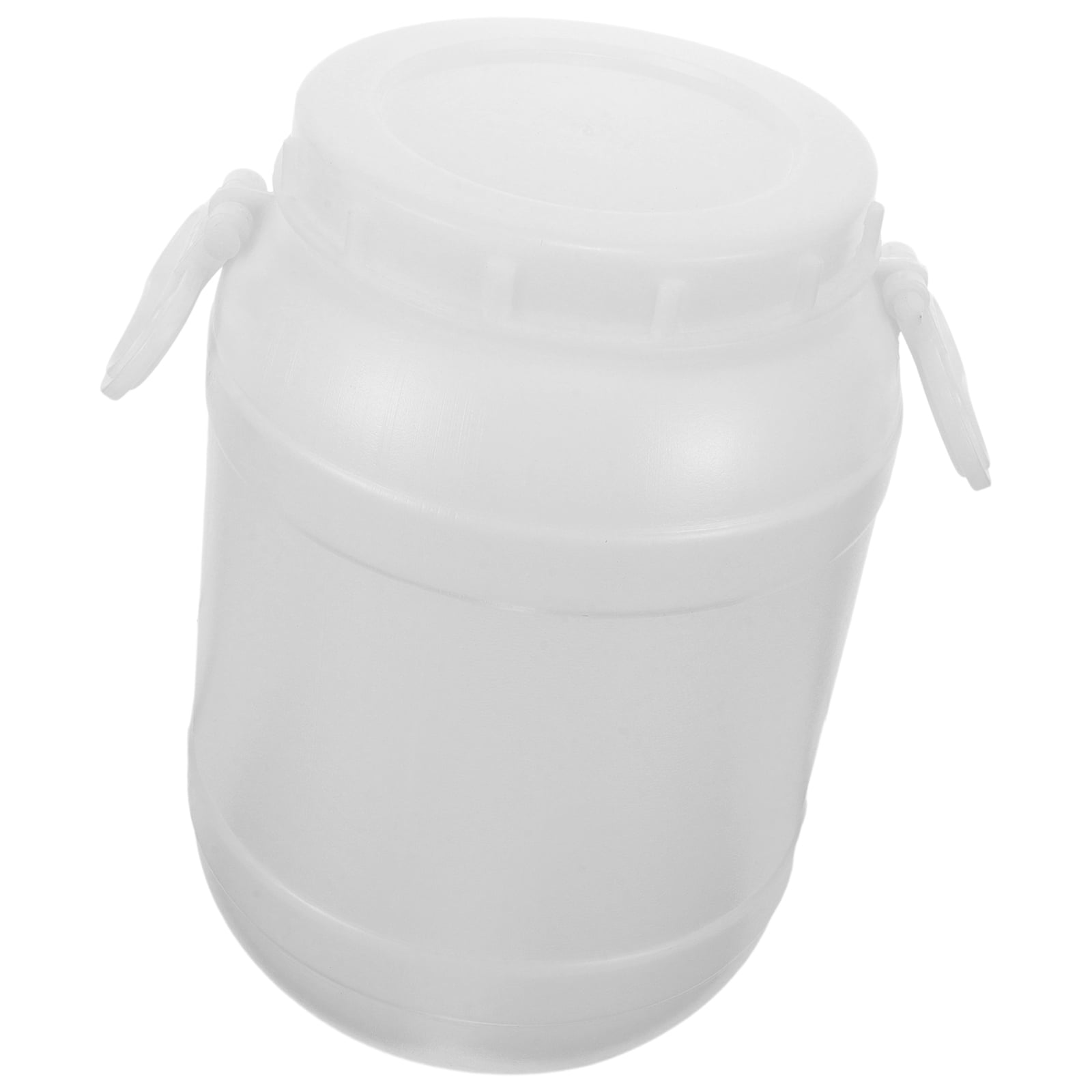Five Gallon Bucket with Lid Cereal Storage Container Travel White ...
