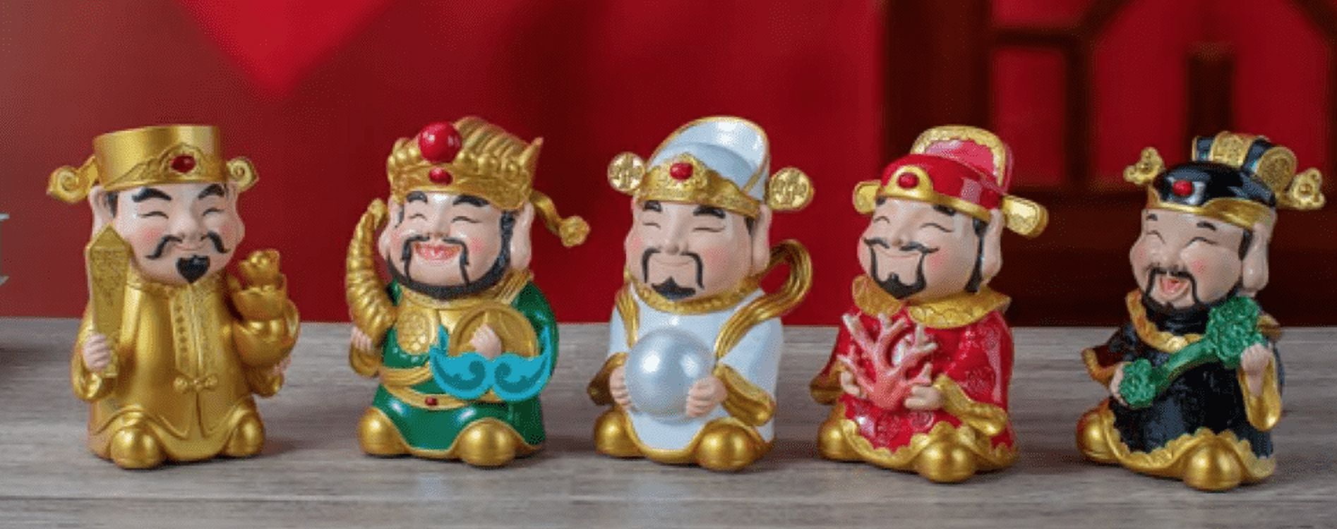 Five Gods of Wealth Figurine – 16.99 cm (6.69 in.) - Walmart.com