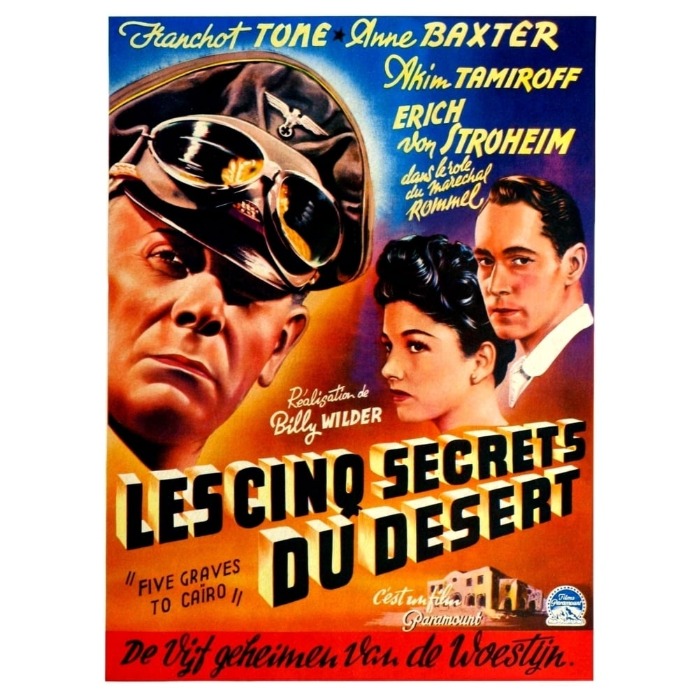 Five Graves To Cairo Movie Poster Masterprint - Walmart.com