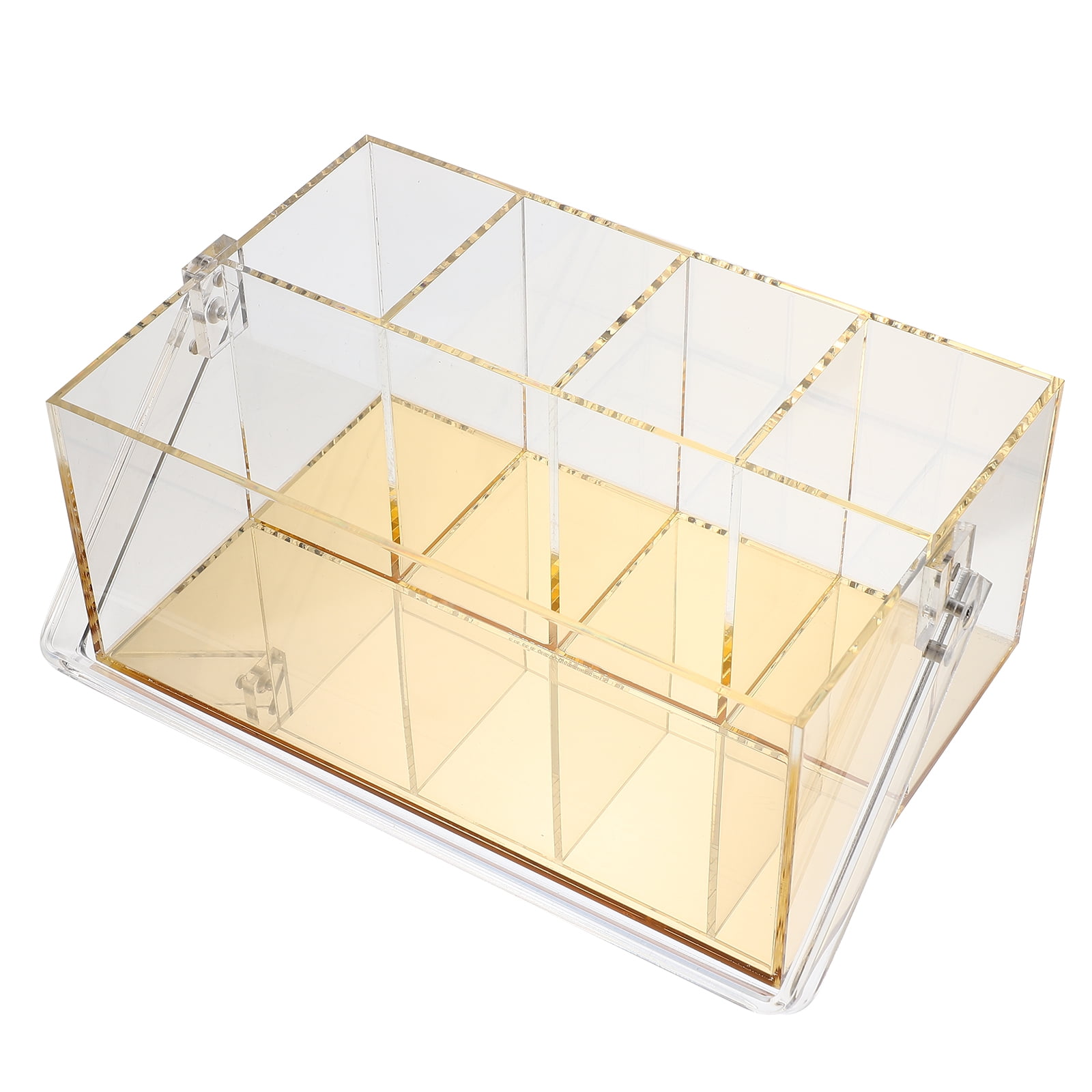 Five Grid Portable Box Clear Cosmetics Organizer Holder Desktop Acrylic ...