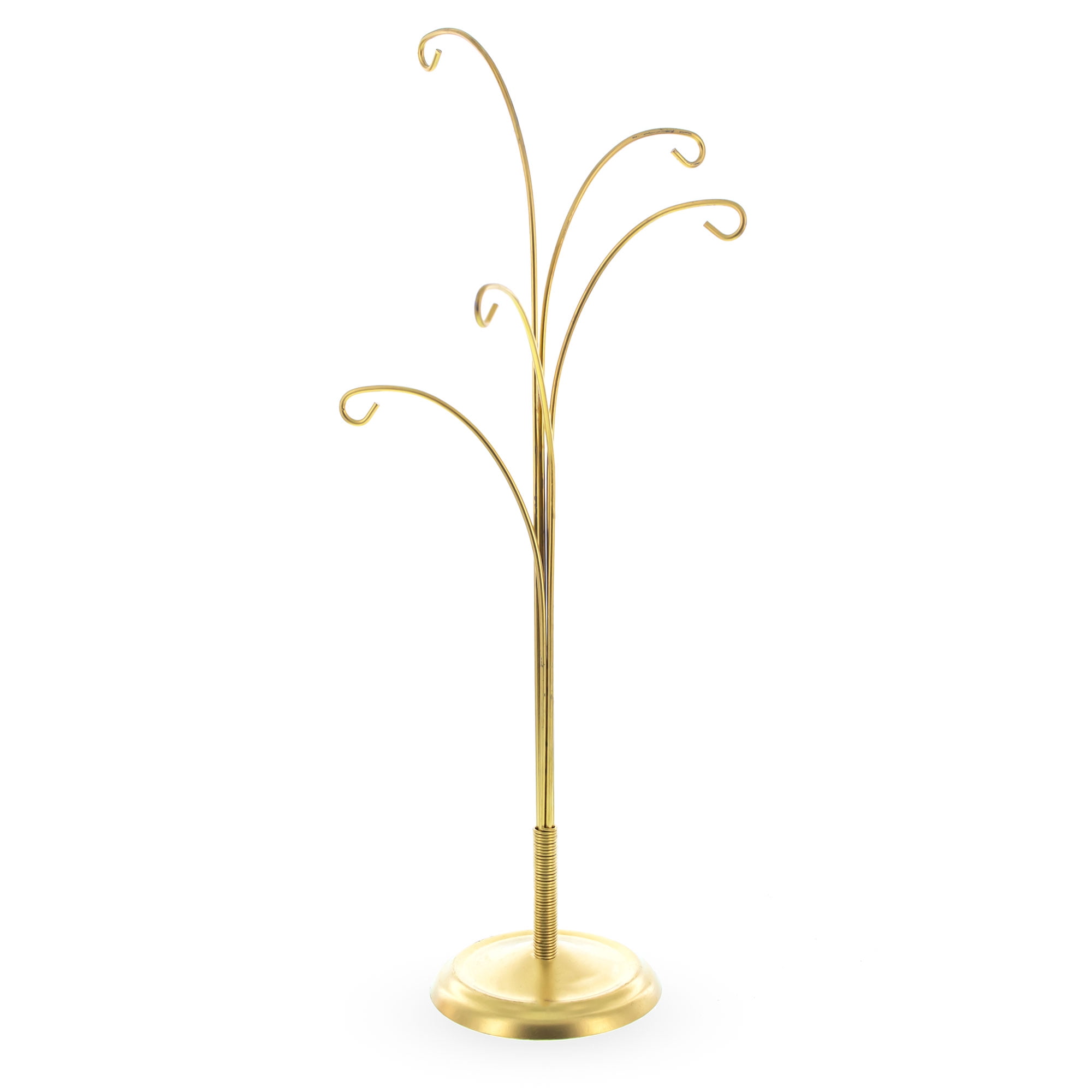 5-Arm Scroll Tree Branches Gold Metal Ornament Display Stand 14.5 ...