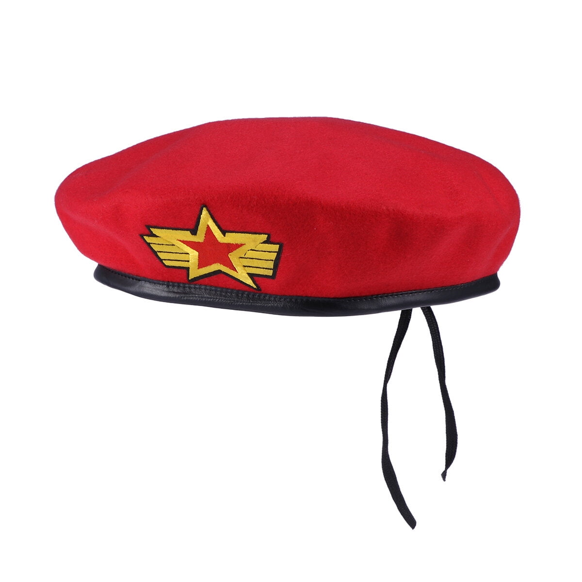 JIMING Five- Hat Stage Show Square Dancing Woolen Beret (Red Star ...