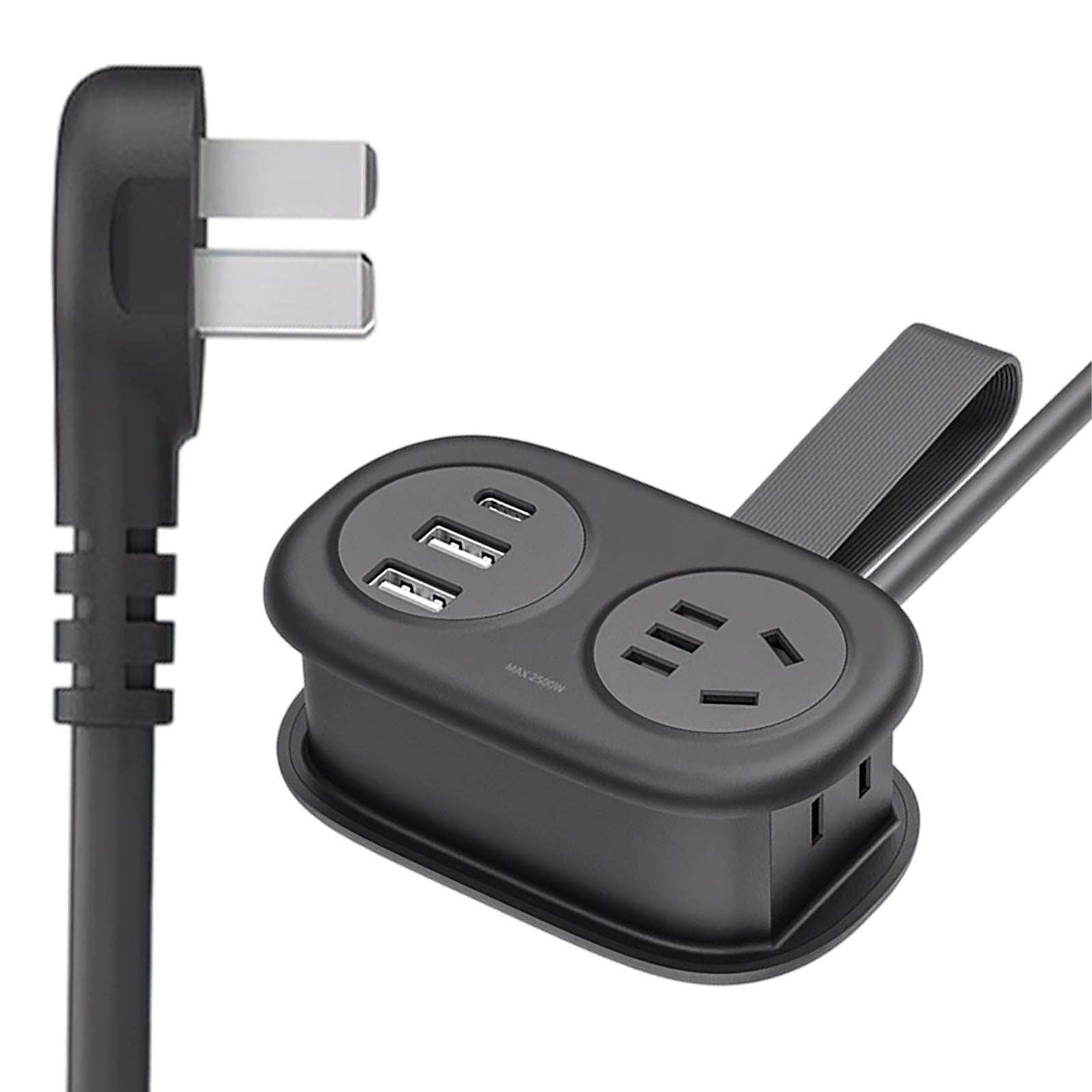 Five In One Power Strip with USB Ports Extension Cord Surge Protector ...
