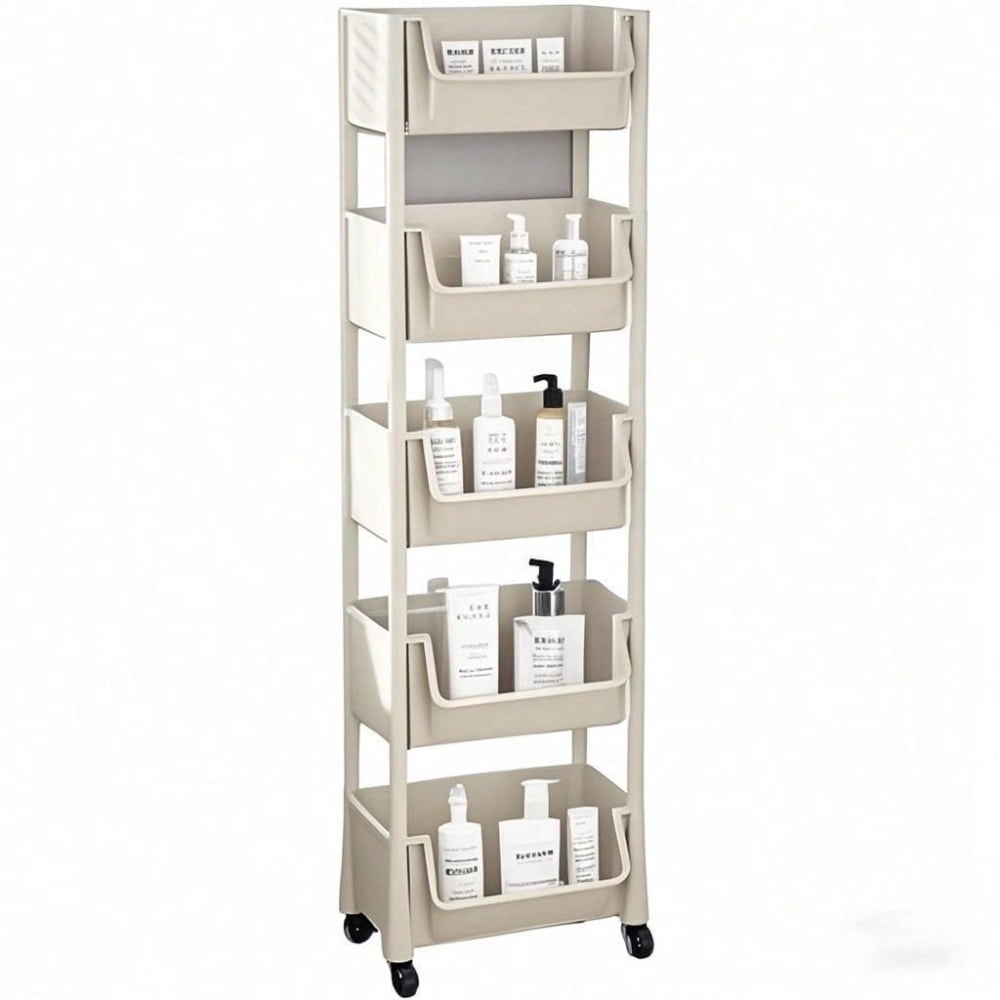 Five-Layer Shelves, Rotating Storage Cart On Wheels, Home Flooring ...