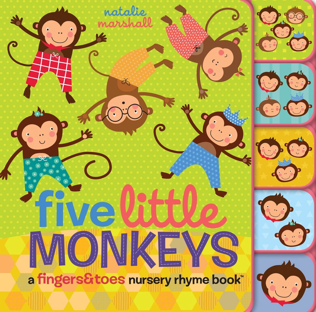 Pre-Owned Five Little Monkeys: A Fingers & Toes Nursery Rhyme Book ...