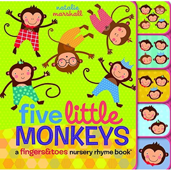 Pre-Owned Five Little Monkeys: A Fingers & Toes Nursery Rhyme Book ...