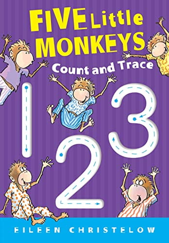 Pre-Owned Five Little Monkeys Count and Trace (Board book) 0358125049 ...