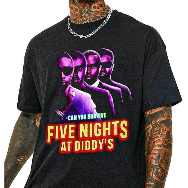 Five Nights At Diddys Tshirt Diddy Can You Survive Diddy Party Rapper Diddy Fan Ts