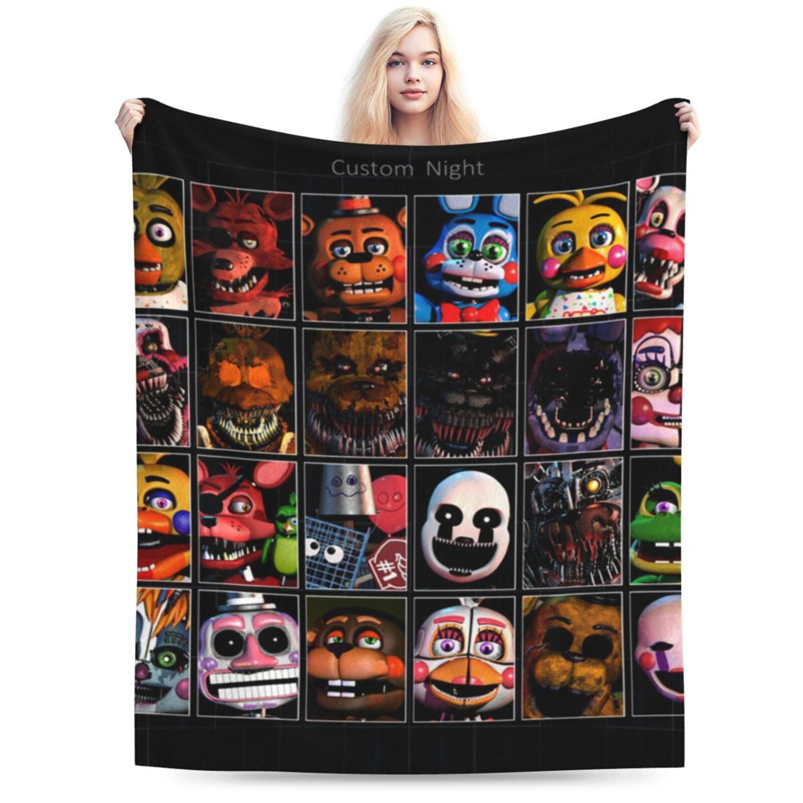 Five Nights At Freddys Fnaf Bed Blanket Air Conditioner Quilt Ultra Soft Flannel Blanket All