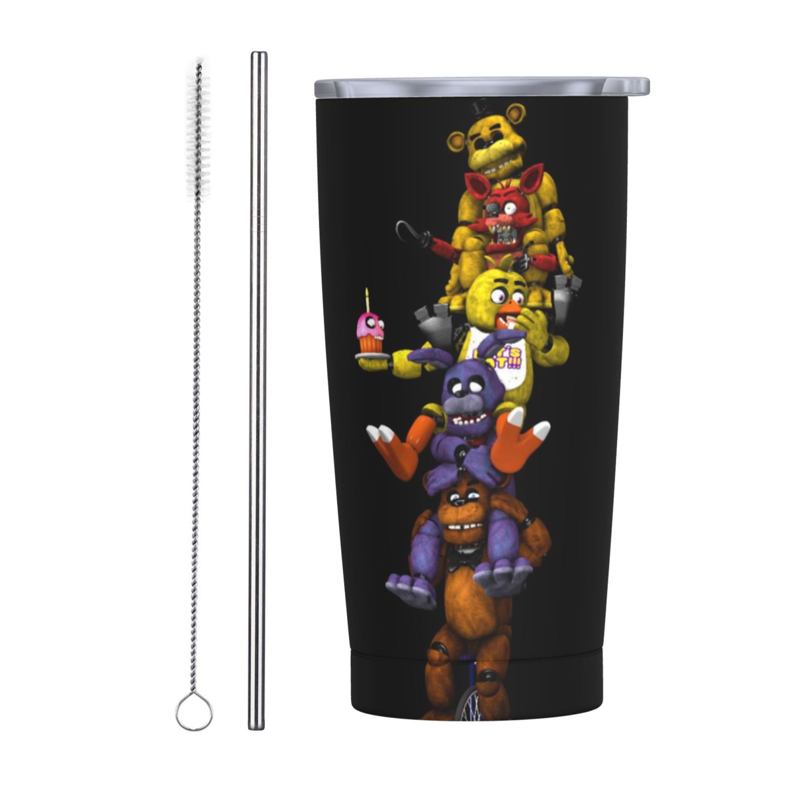 Five Nights At Freddy'S Fnaf Car Cup With Straw 20oz Stainless Steel ...