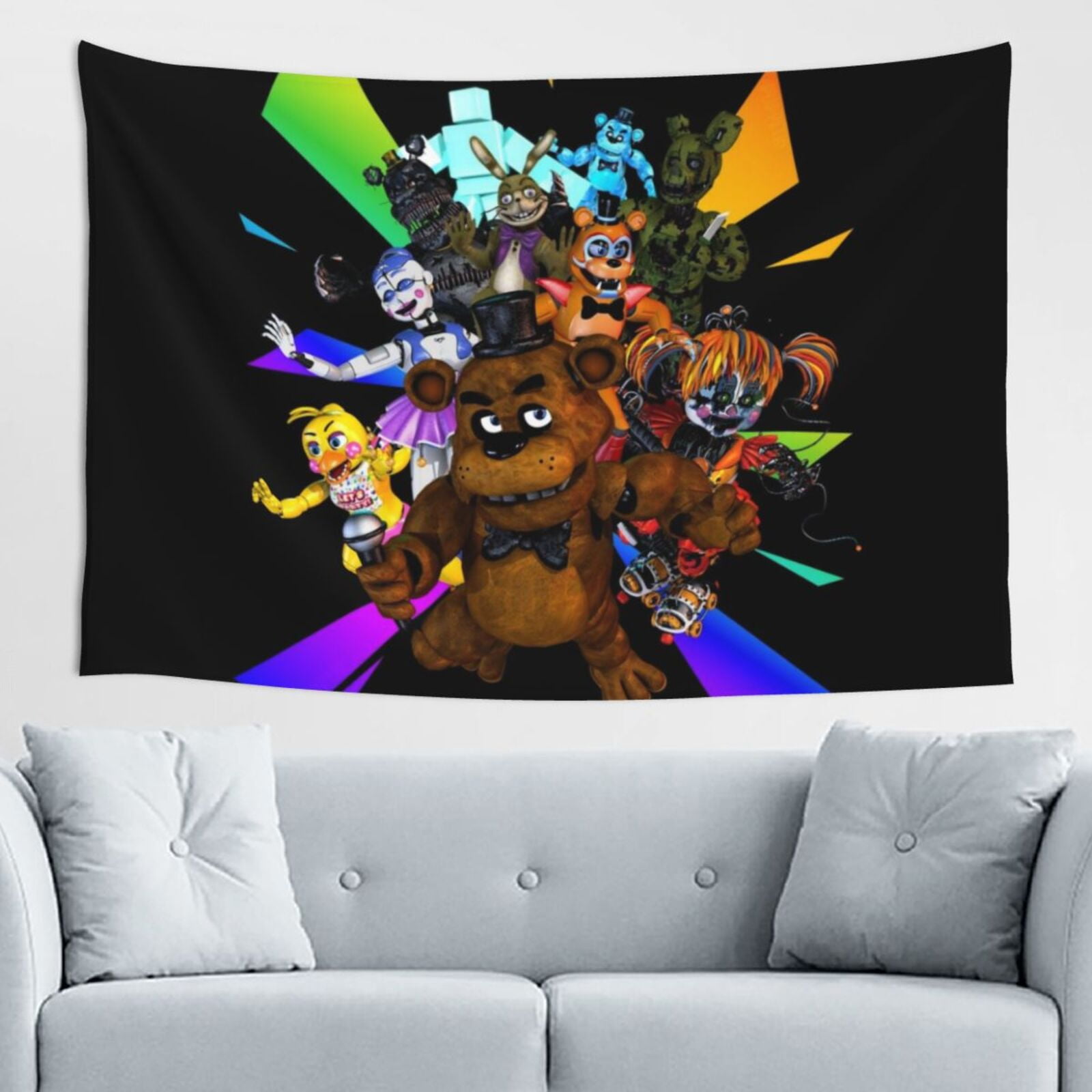 Five Nights At Freddy'S Fnaf Tapestry Wave Wall Hanging Home Decoration ...