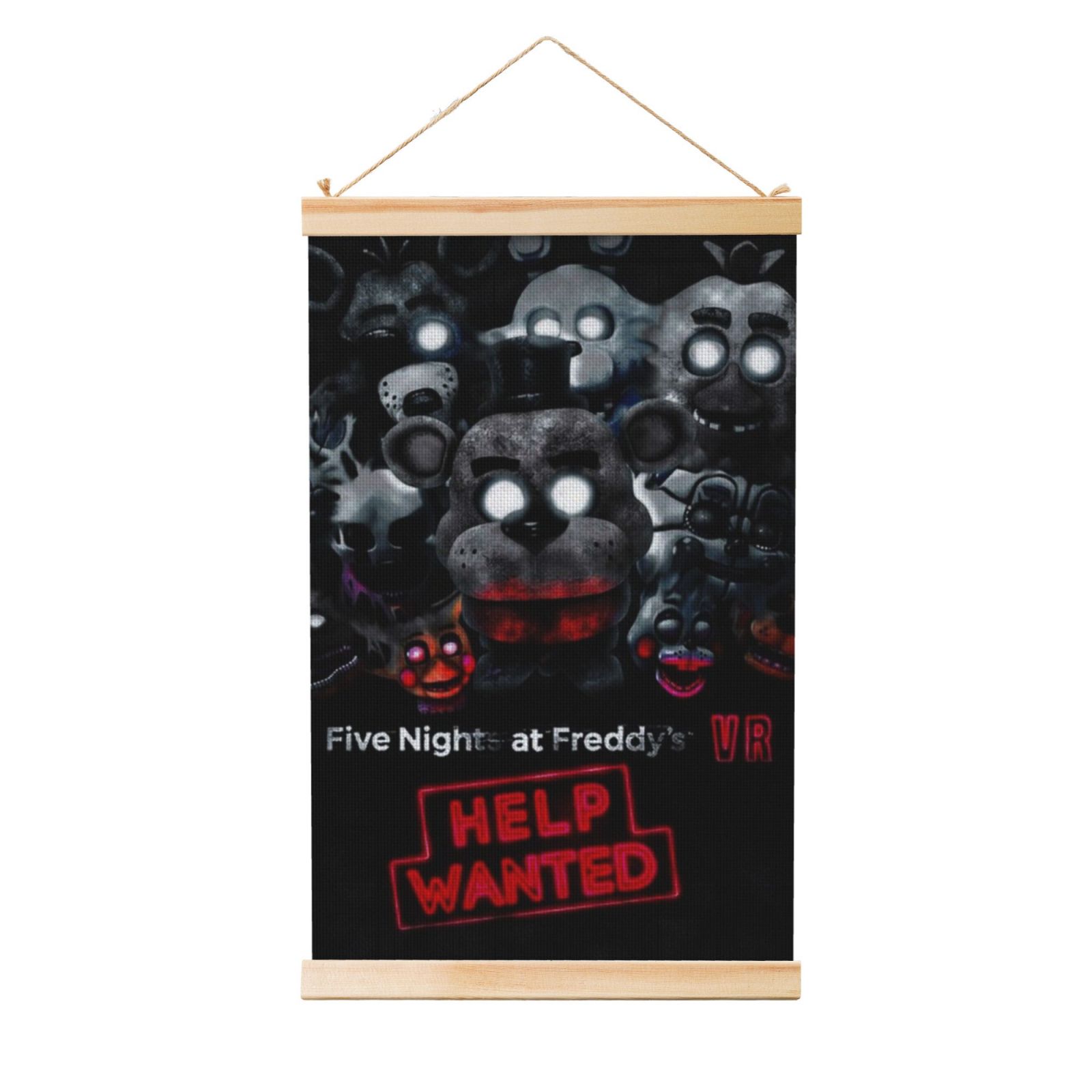 Five Nights At Freddy'S Fnaf Wooden Shaft Hanging Poster Home Decor ...