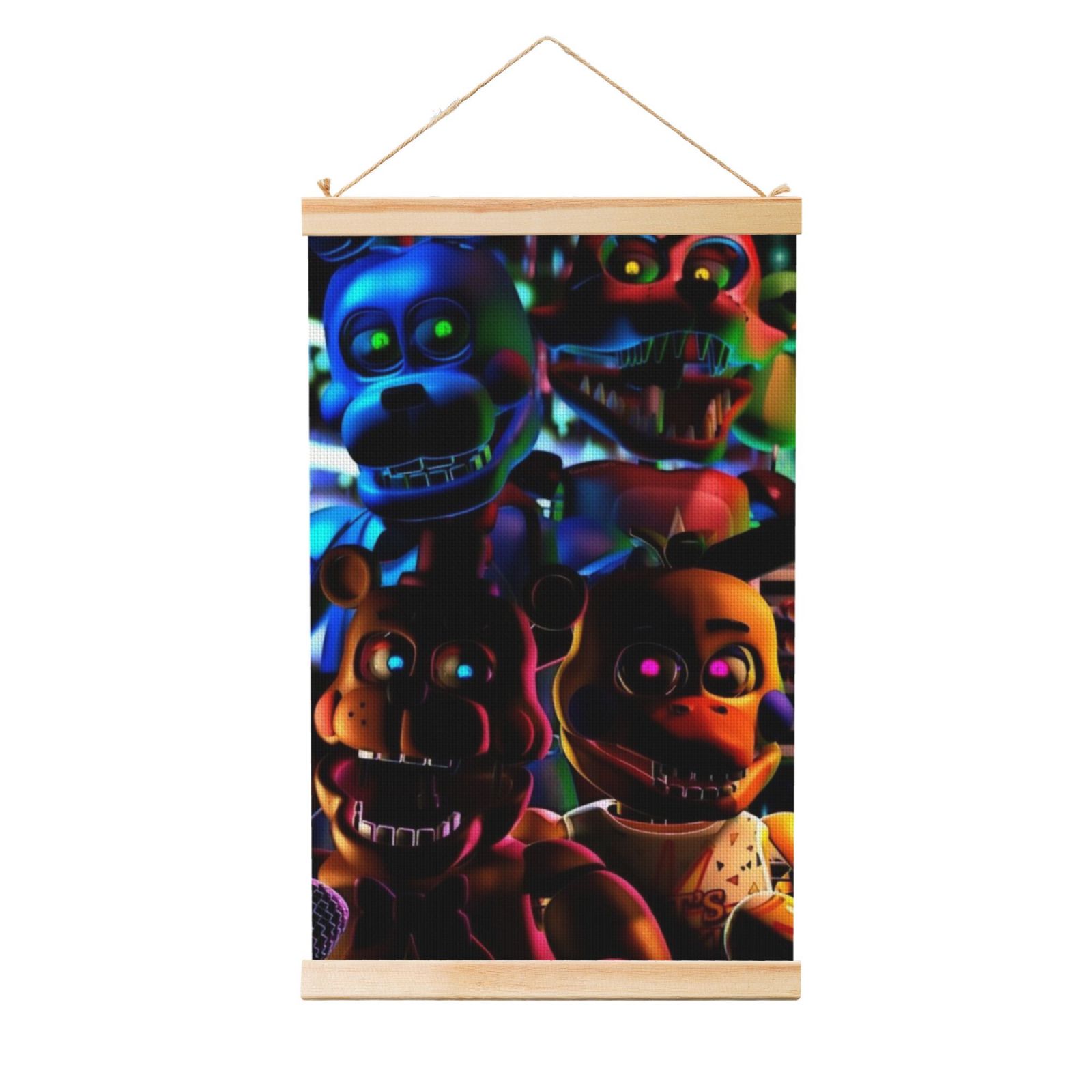 Five Nights At Freddy'S Fnaf Wooden Shaft Hanging Poster Home Decor ...