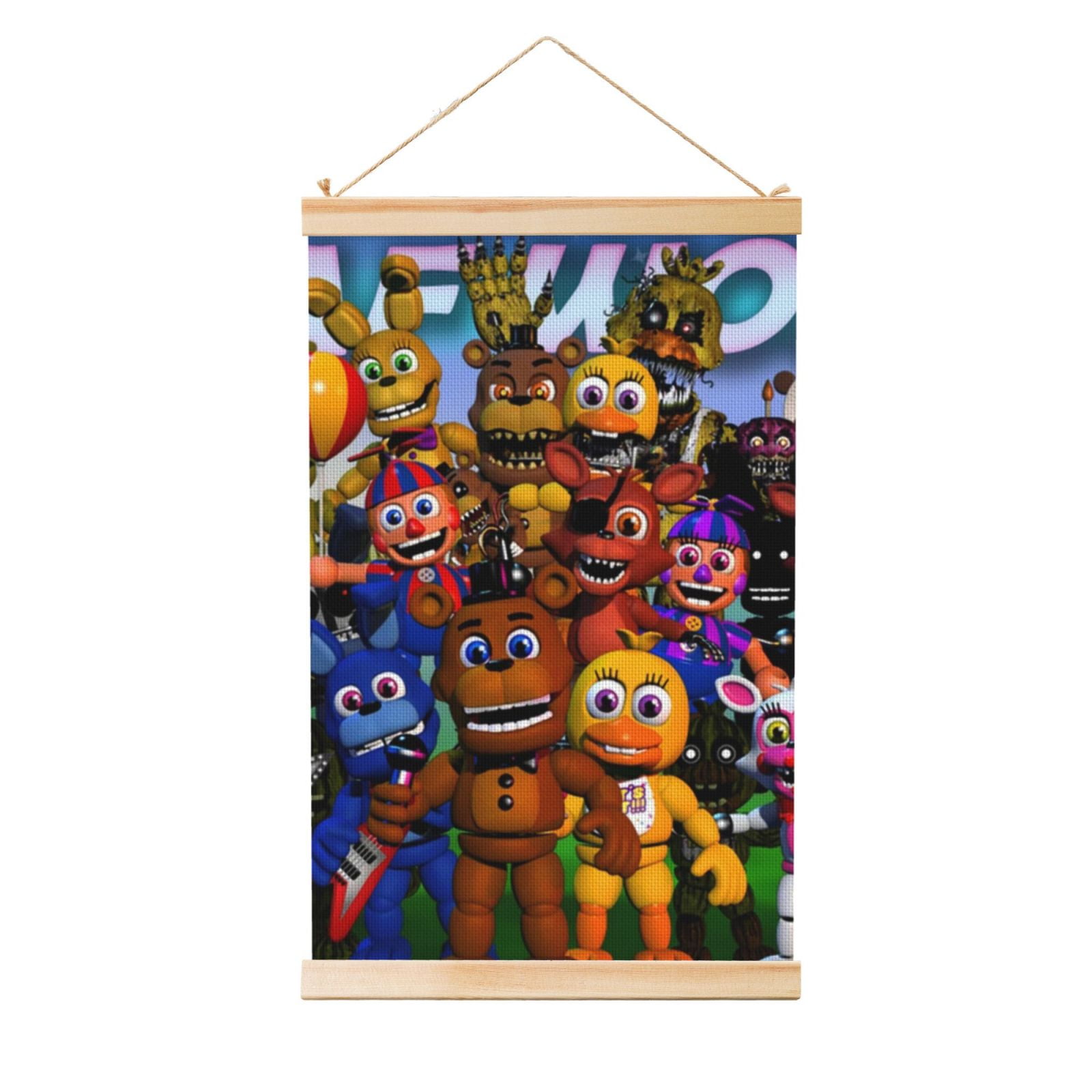 Five Nights At Freddy'S Fnaf Wooden Shaft Hanging Poster Home Decor ...