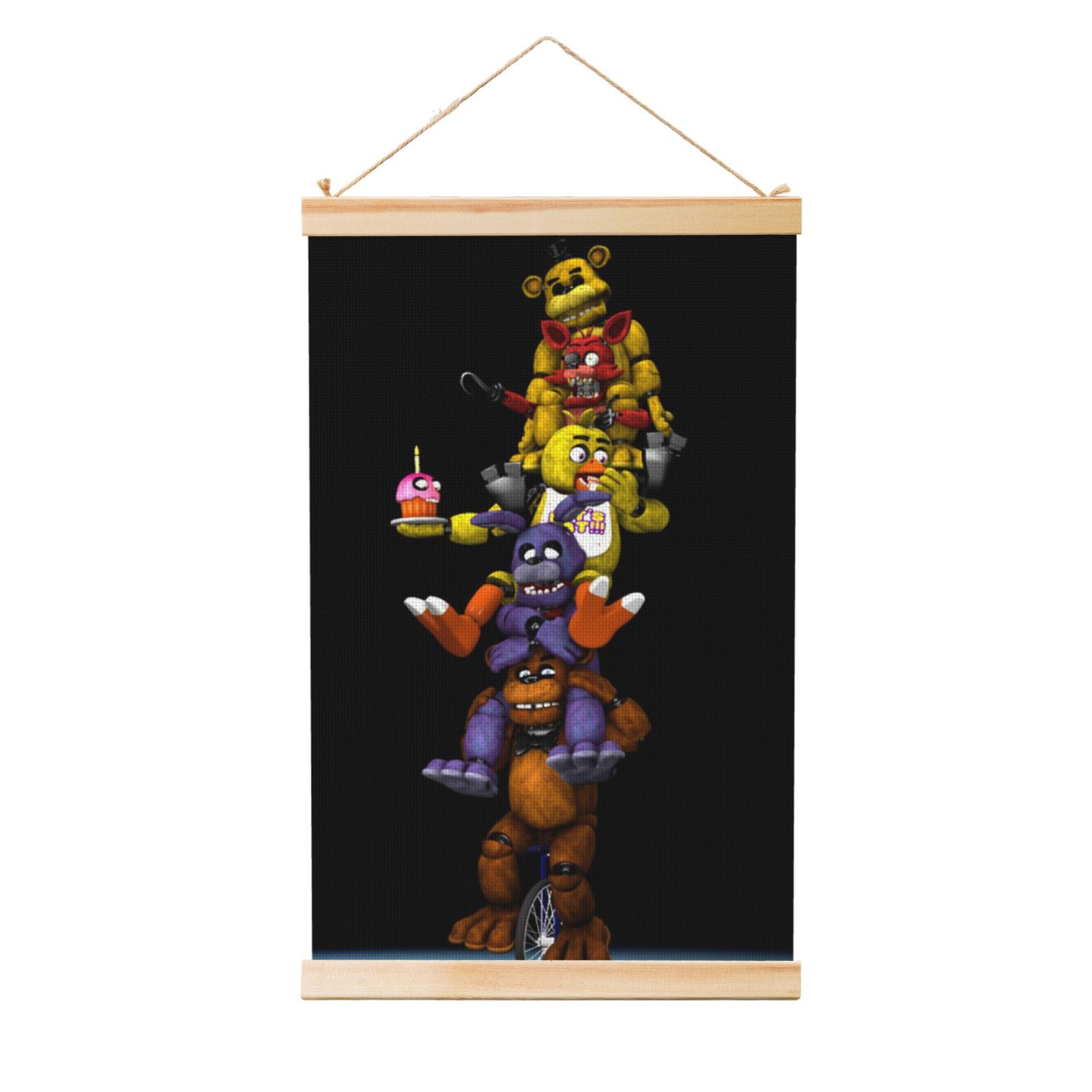 Five Nights At Freddy'S Fnaf Wooden Shaft Hanging Poster Home Decor ...