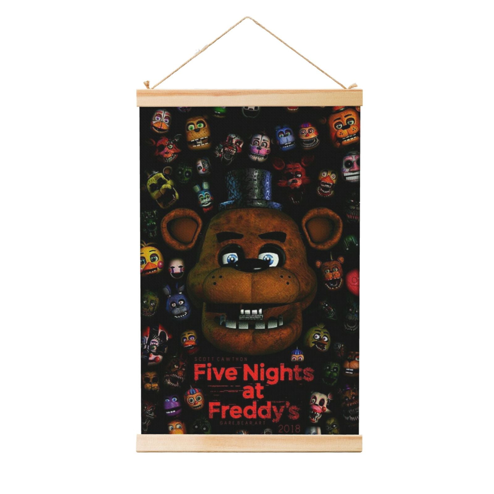 Five Nights At Freddy'S Fnaf Wooden Shaft Hanging Poster Home Decor ...