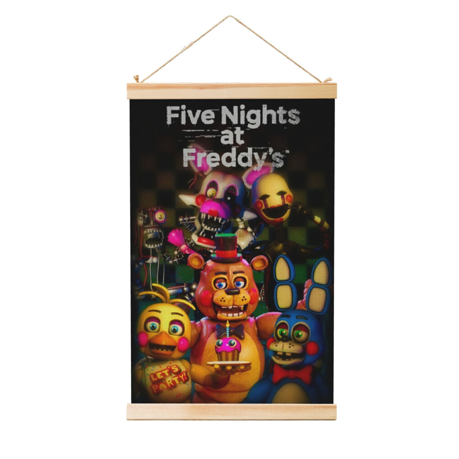 Five Nights At Freddy'S Fnaf Wooden Shaft Hanging Poster Home Decor ...