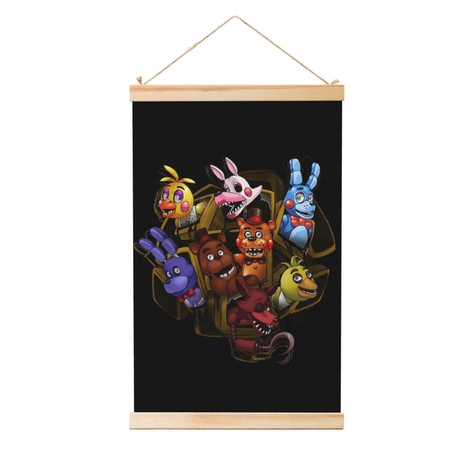 Five Nights At Freddy'S Fnaf Wooden Shaft Hanging Poster Home Decor ...