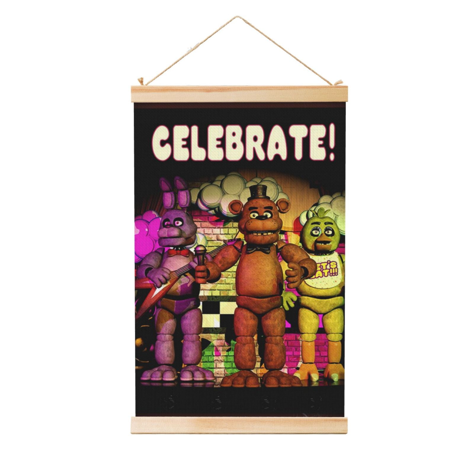 Five Nights At Freddy'S Fnaf Wooden Shaft Hanging Poster Home Decor ...