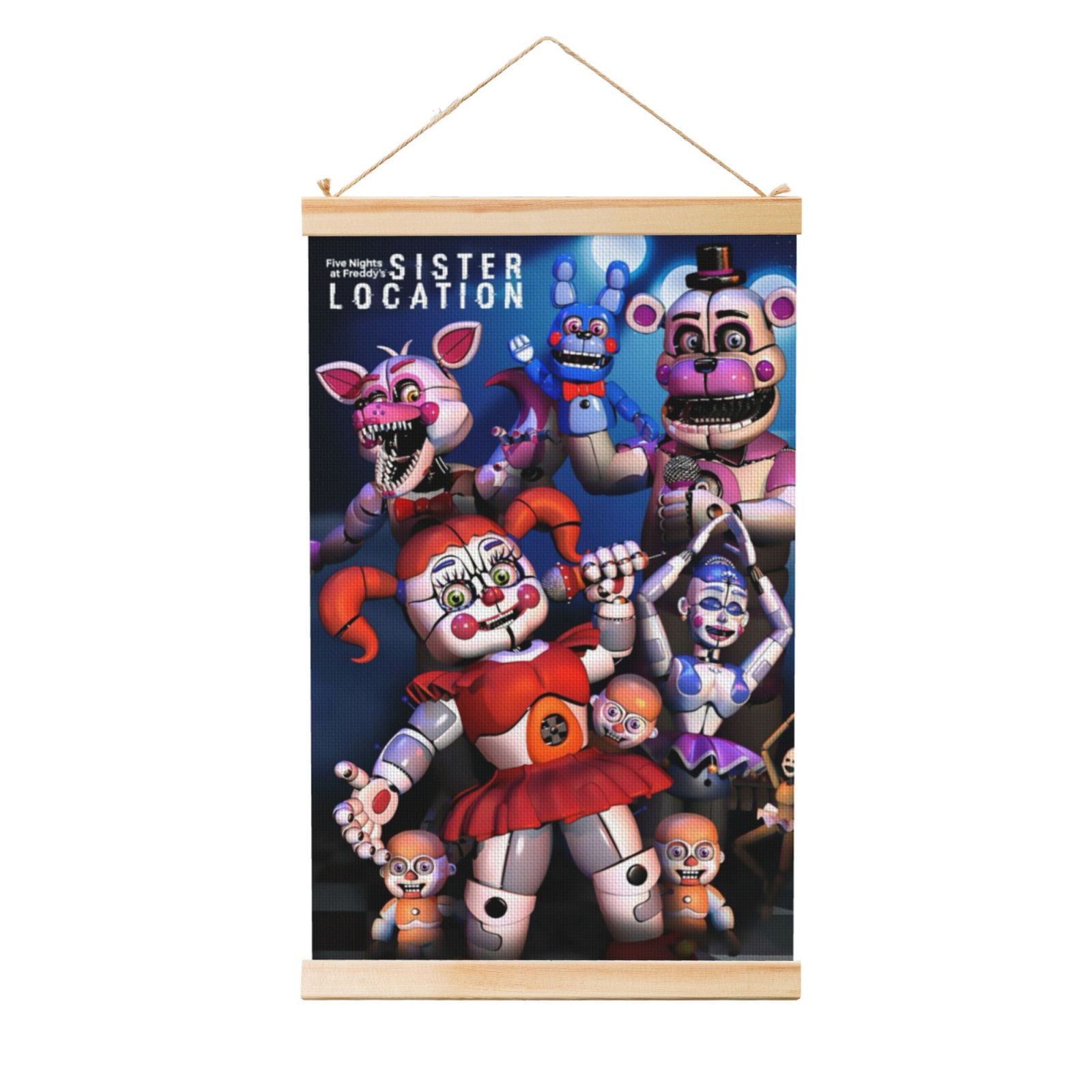 Five Nights At Freddy'S Fnaf Wooden Shaft Hanging Poster Home Decor ...