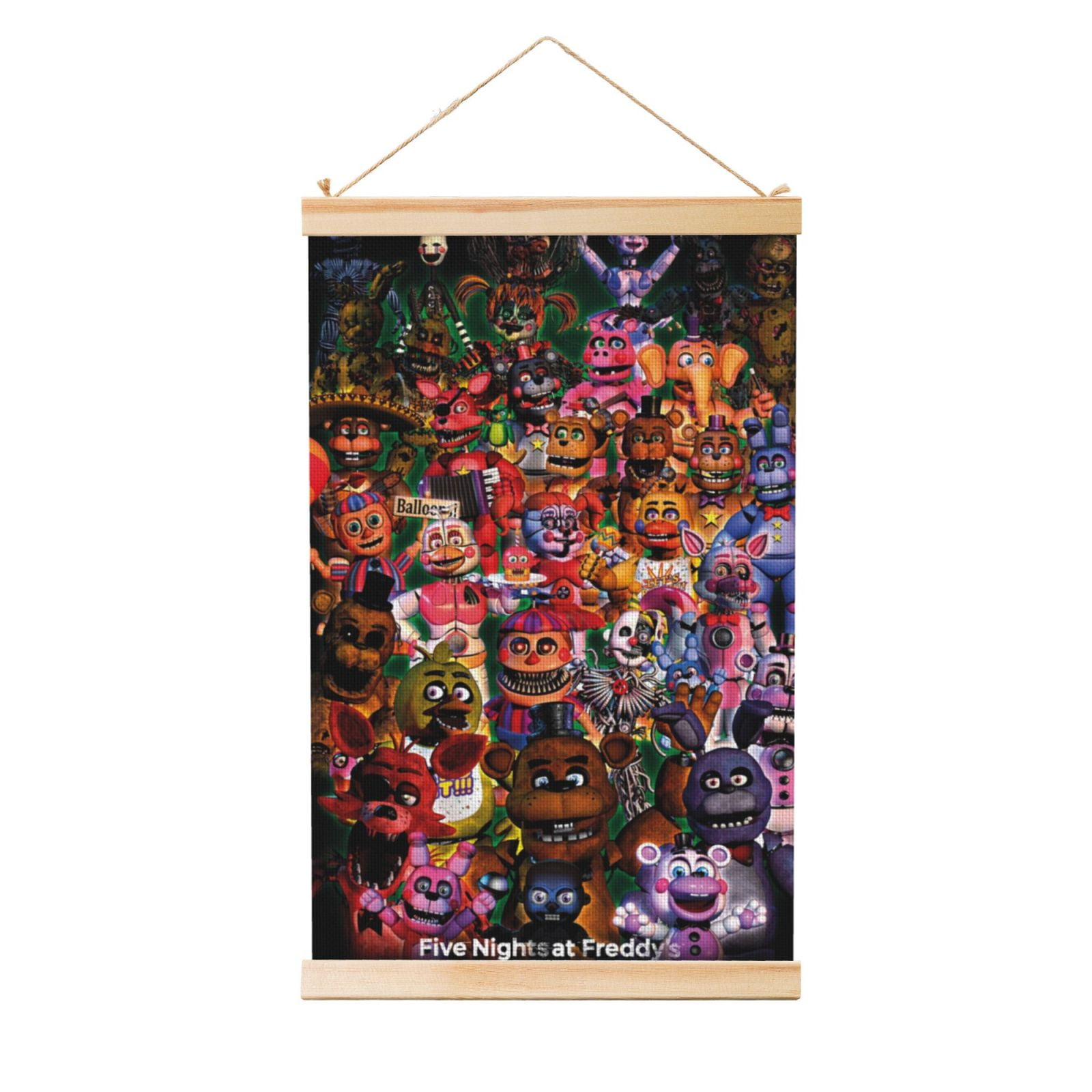 Five Nights At Freddy'S Fnaf Wooden Shaft Hanging Poster Home Decor ...