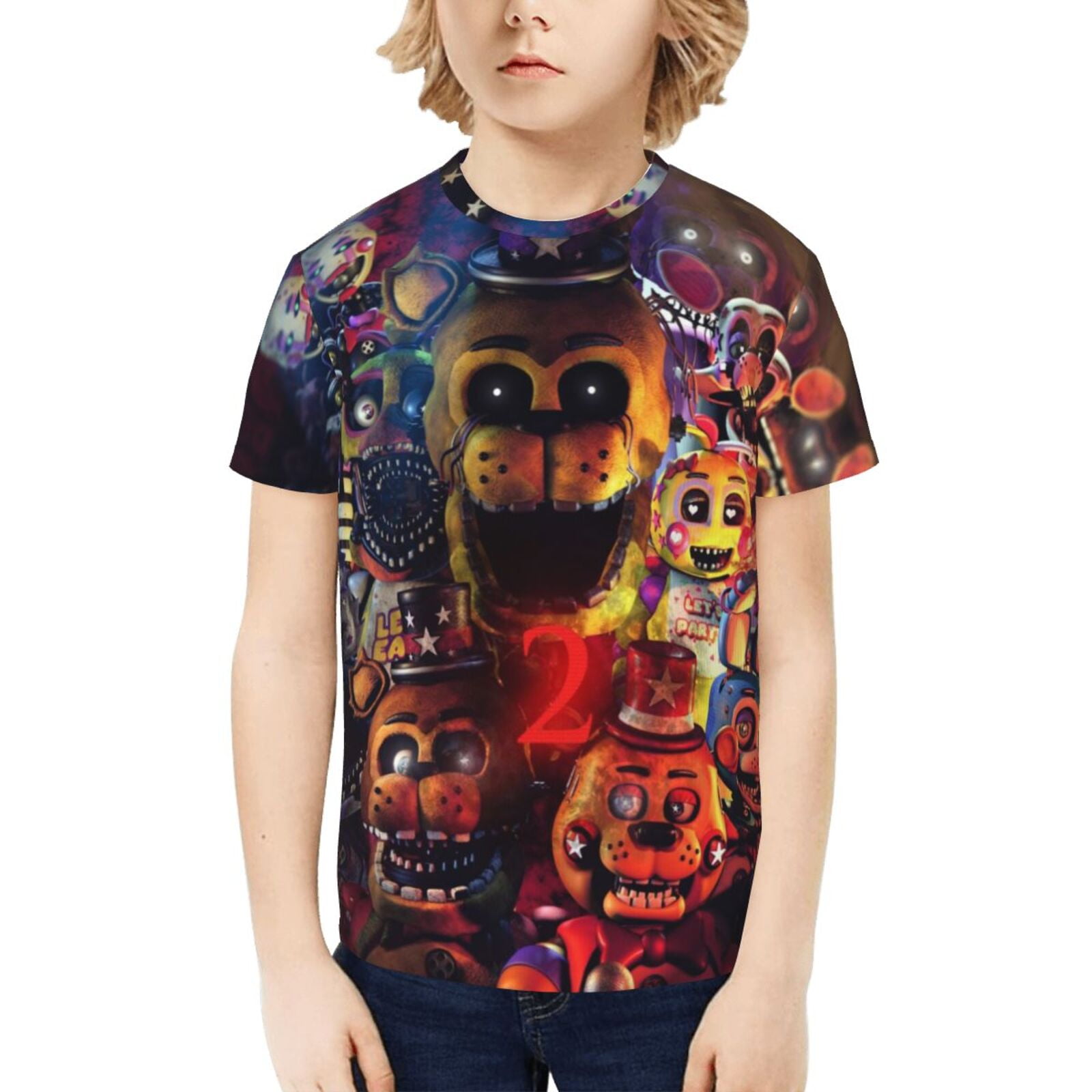Five Nights At Freddy'S shirt Fnaf 3D Printed shirts Boys Girls Game T ...