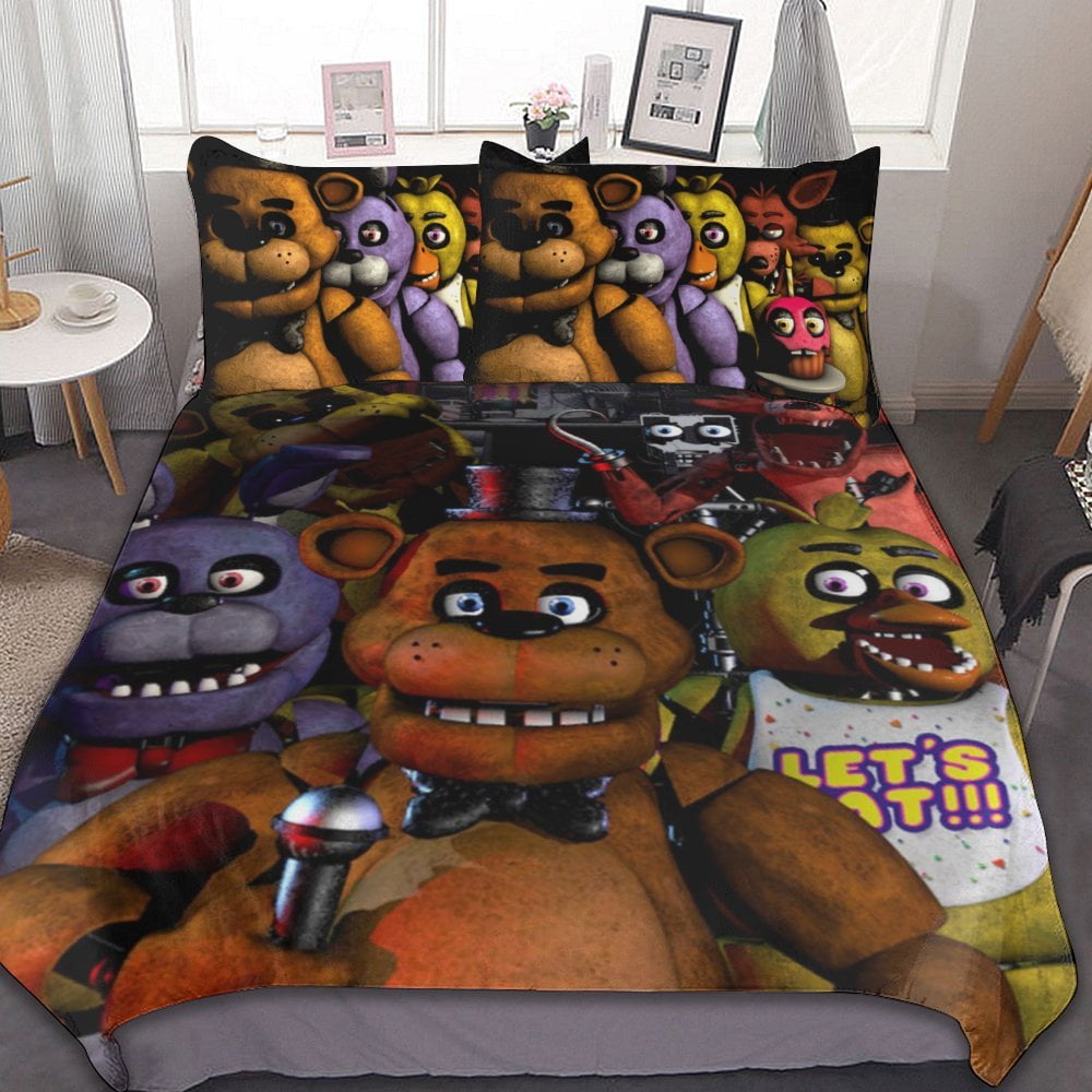 Five Nights At Freddy's 3-Piece Bedding Set Warm And Comfortable Soft ...