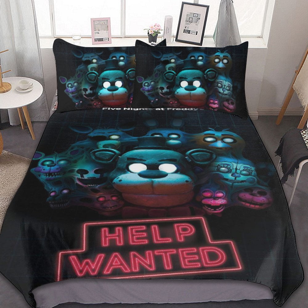 Five Nights At Freddy's 3-Piece Bedding Set Warm And Comfortable Soft Duvet Cover Bed Set with 1 ...