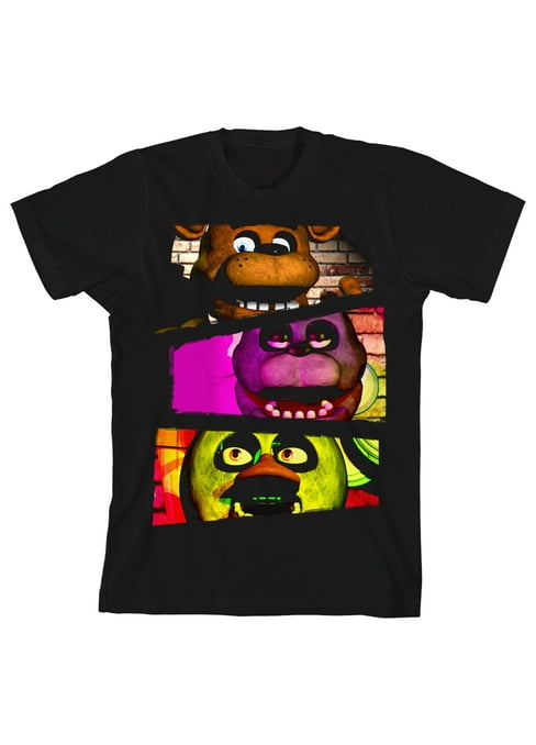 Five Nights at Freddy's Animatronic Characters Mash Up Boy's Navy T ...