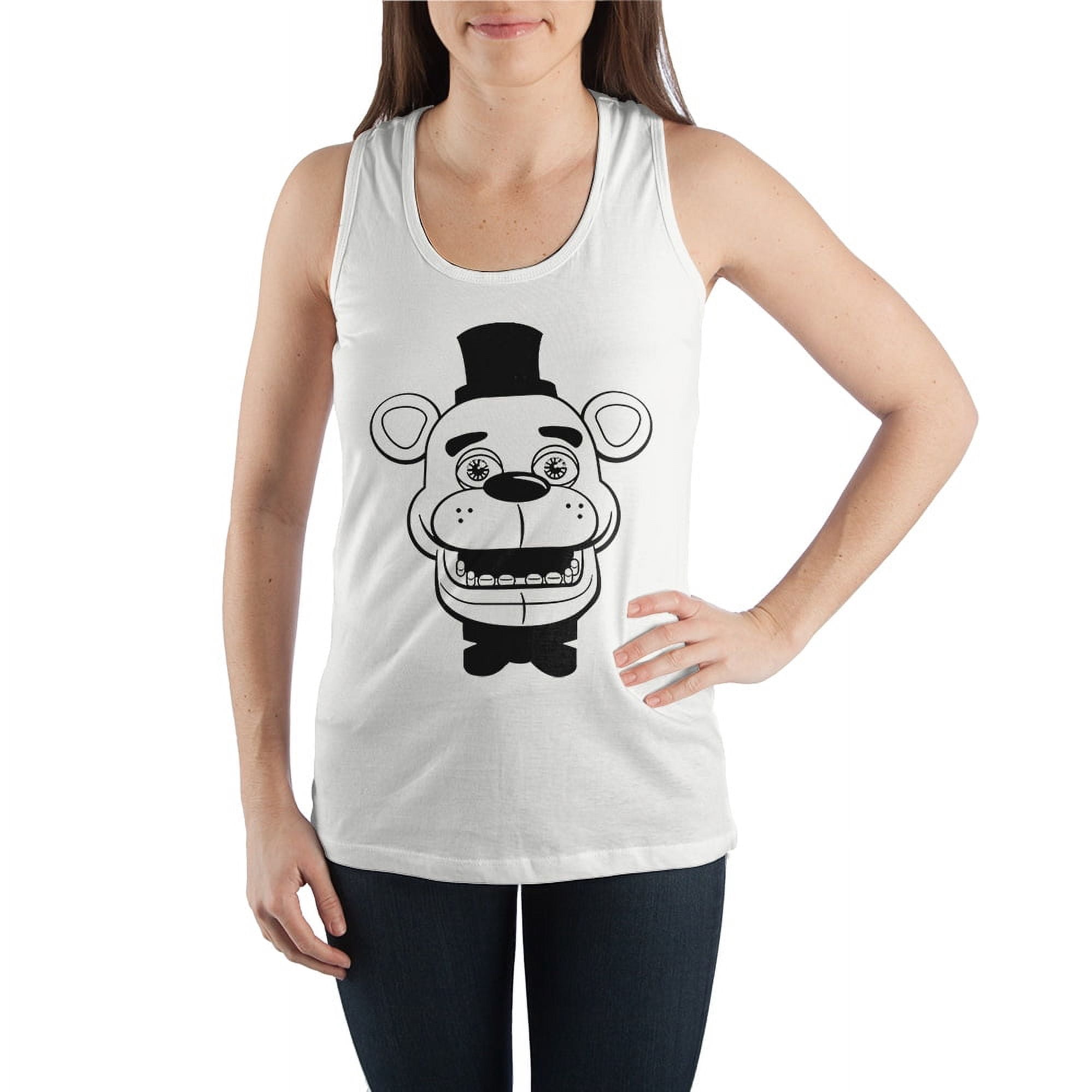 Five Nights At Freddy's Freddy Fazbear Women's White Sleeveless Tank ...