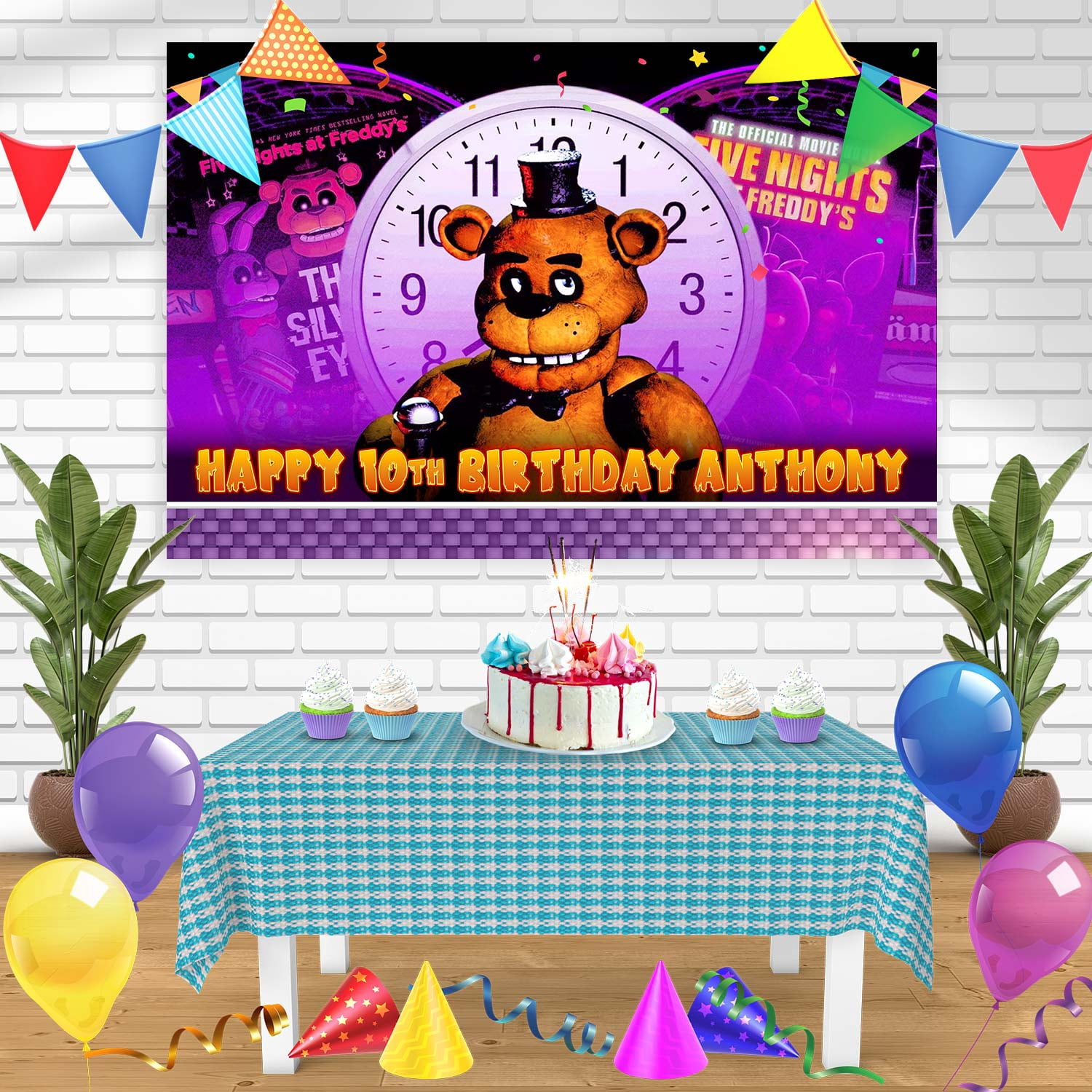 Five Nights At Freddy’s Game Birthday Banner Personalized Party ...