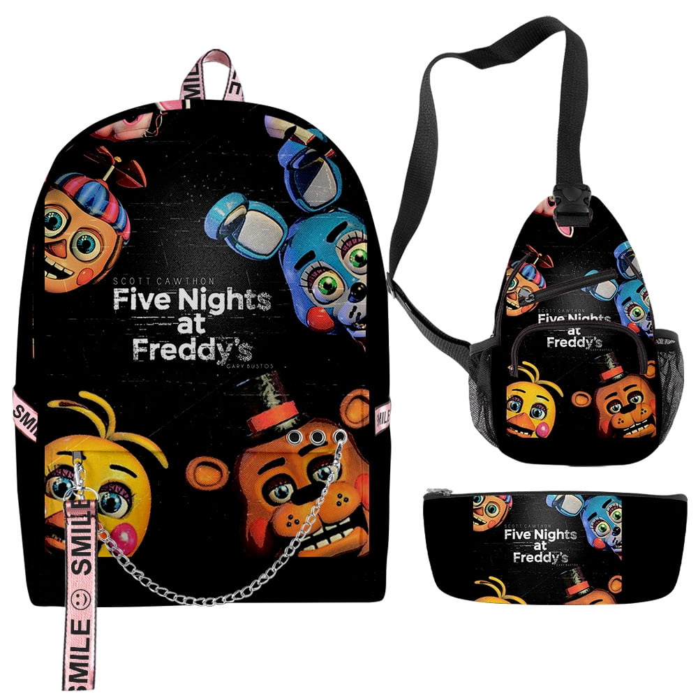 Five Nights At Freddy's Game Merch Backpack Rucksack Cosplay Zipper ...