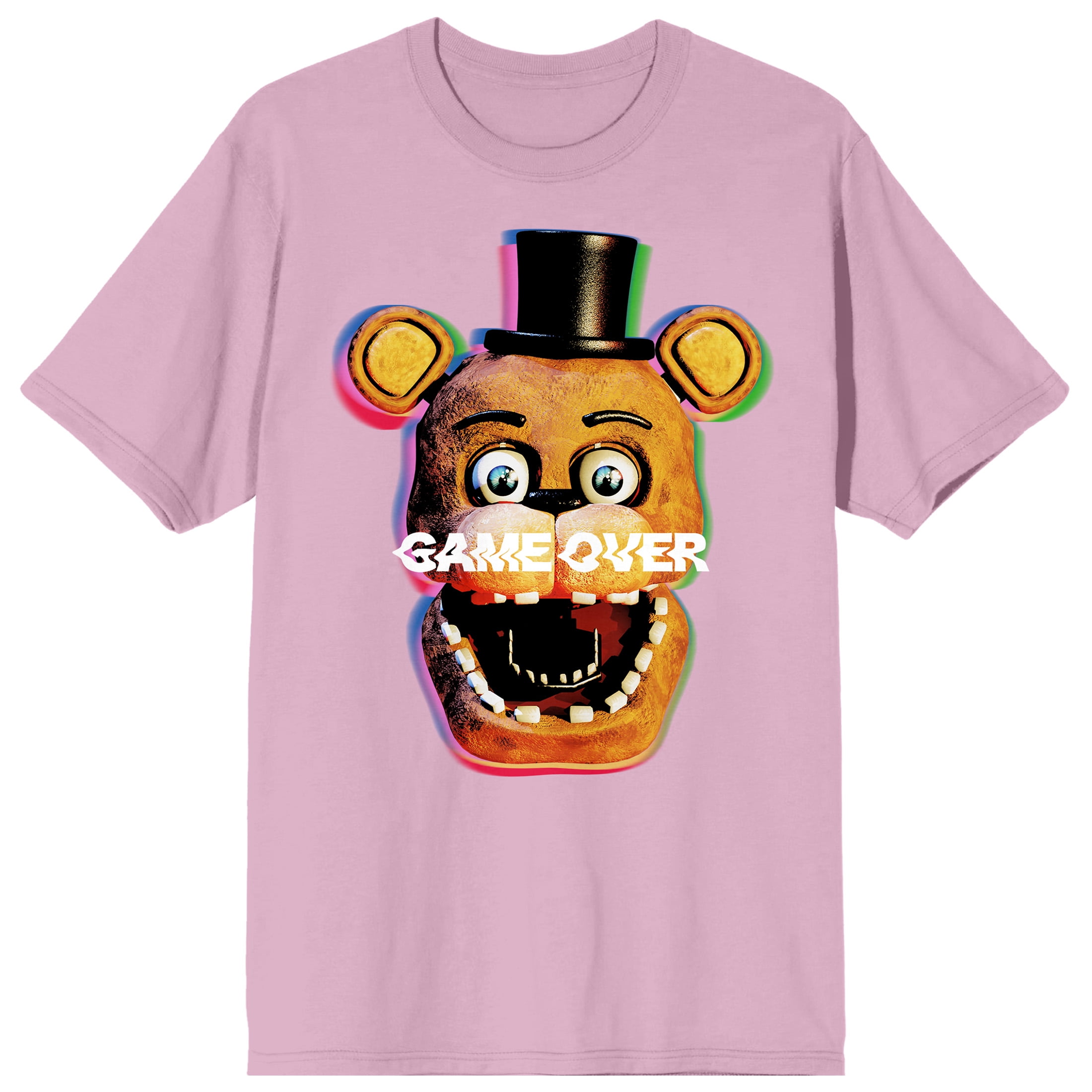 Five Nights At Freddy's Game Over Men's Cradle Pink Crew Neck Short ...