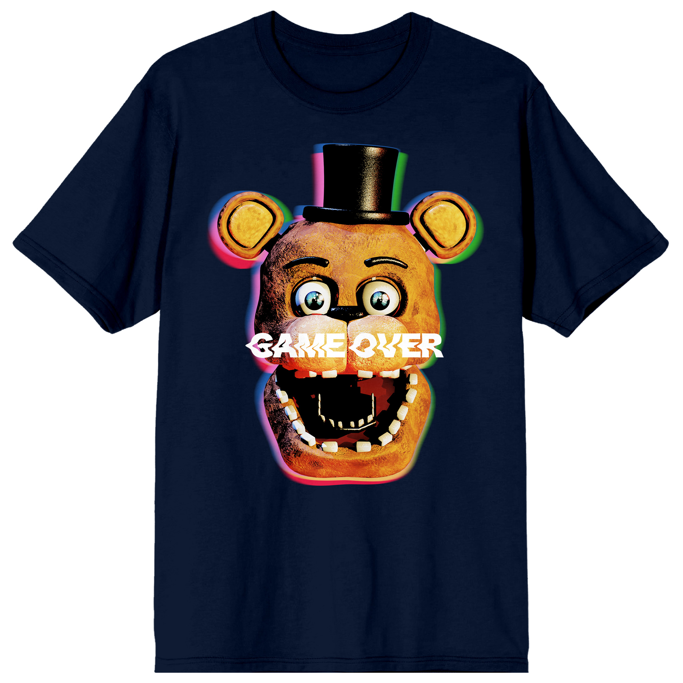 Five Nights At Freddy's Game Over Men's Navy Crew Neck Short Sleeve T ...