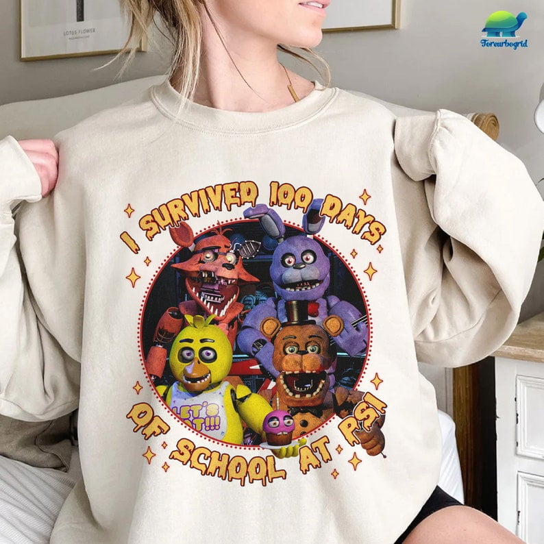 Five Nights At Freddy's I Survived 100 Days of School Shirt, Freddy ...