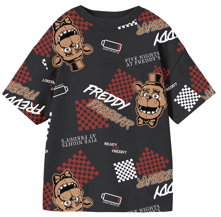 Five Nights At Freddy's Low Battery & Checkered Squares All-Over Print ...