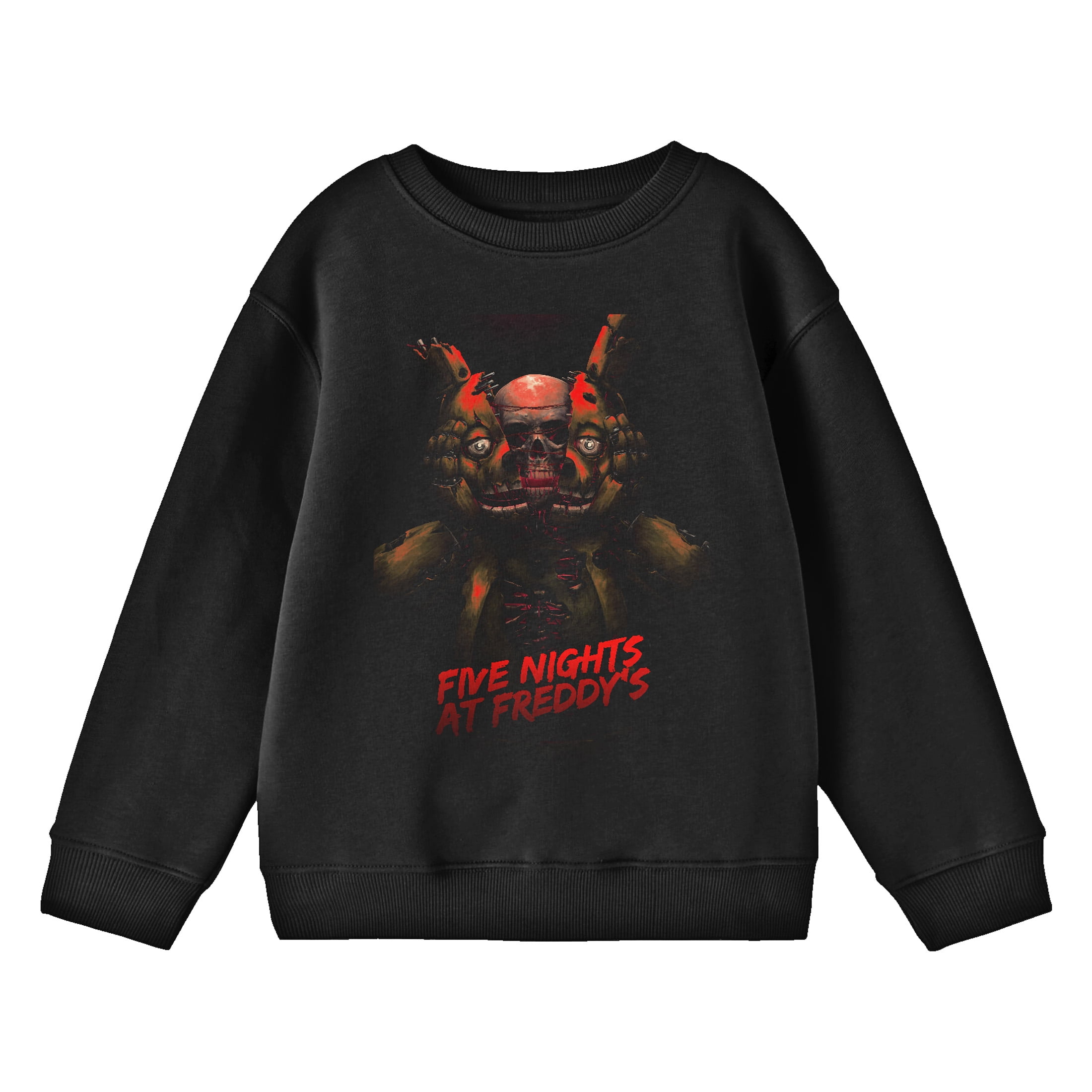 Five Nights At Freddy's Split Springtrap Crew Neck Long Sleeve Youth ...