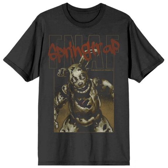 Five Nights at Freddy's Graphic T-Shirt, FNAF Tee Apparel, Black, Size ...