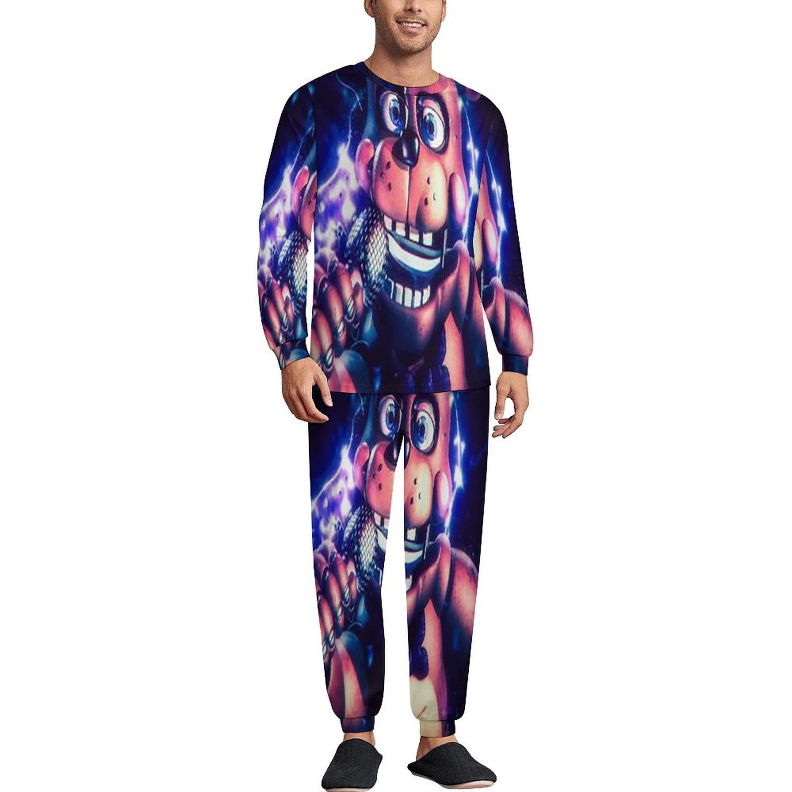 Five Nights At Freddy's Unisex Adults Round Neck Pajama Set Two Piece ...