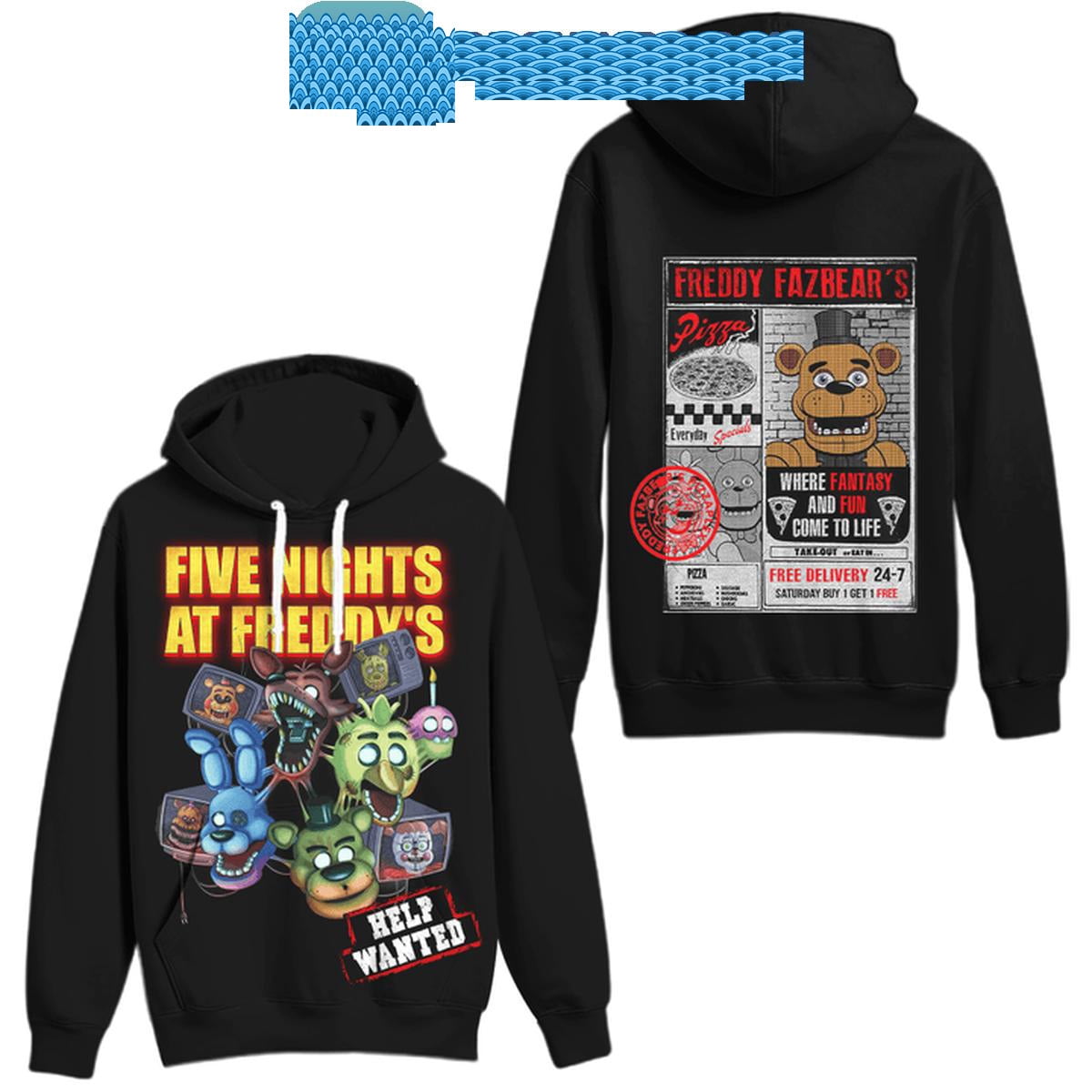 Five Nights At Freddys Help Wanted Freddy Fazbears Hoodie T-Shirt ...