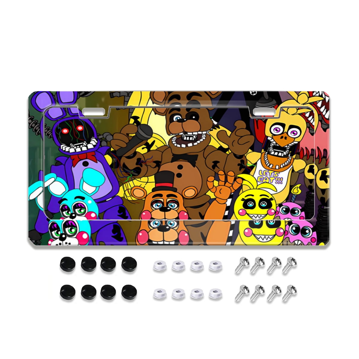 Five Nights at Freddy's 2-pack license plate frame, aluminum license ...