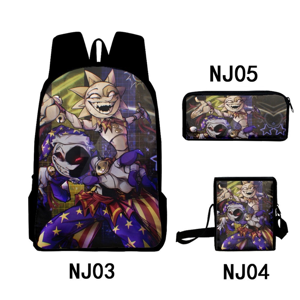 Five Nights at Freddy's 2025 NEW FNAF 3PCS Backpack, FNAF The Sun and ...