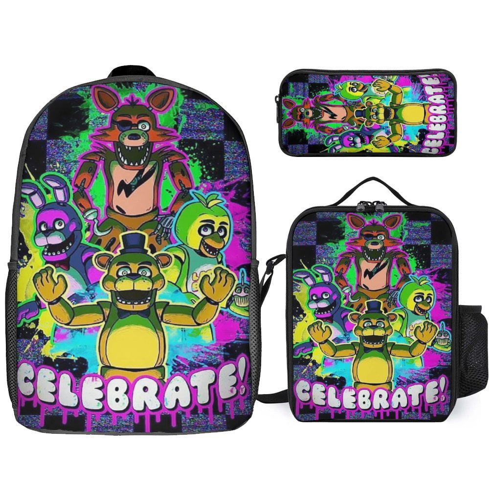 Five Nights At Fredd Backpack Set Cartoon Backpacks with Pencil Case ...