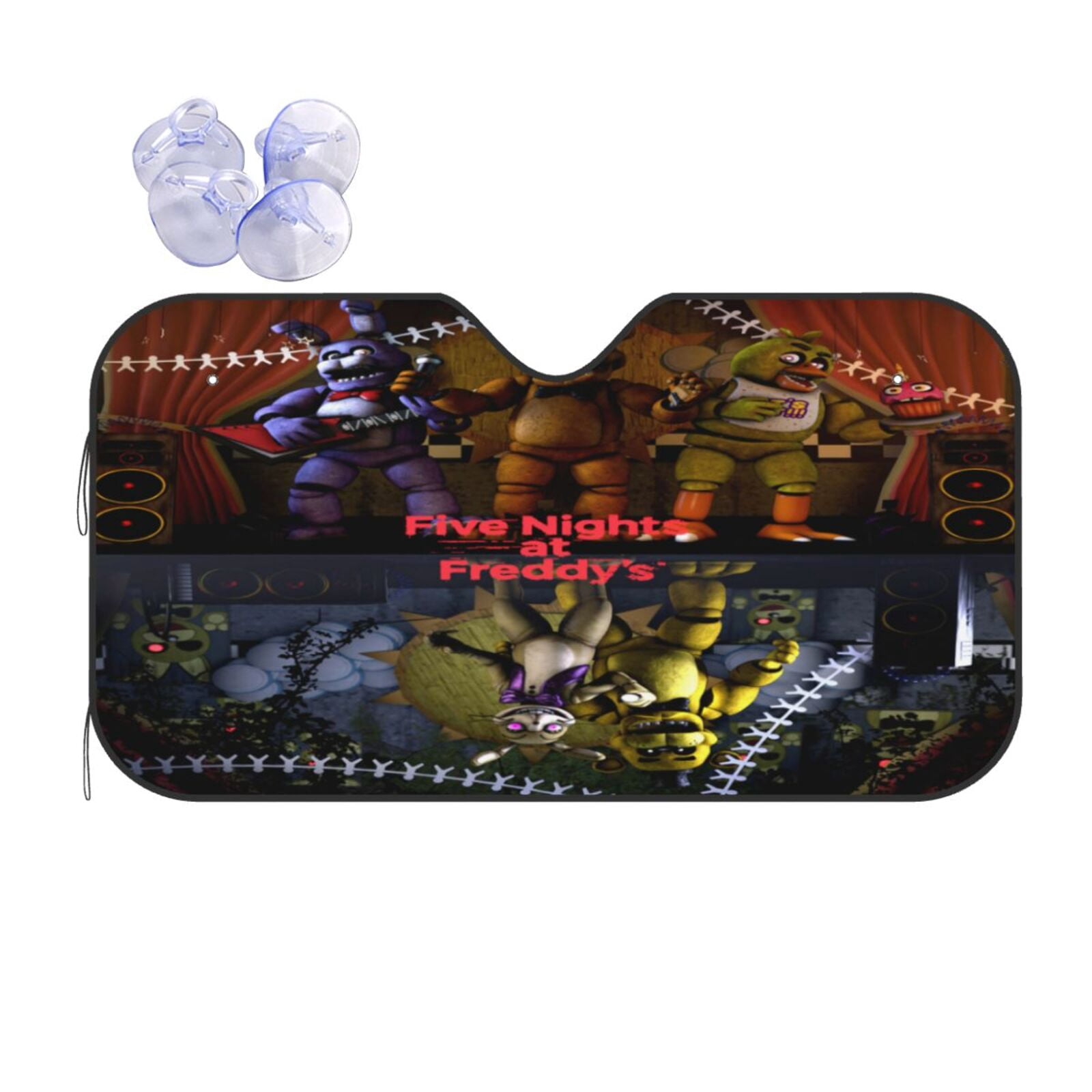 Five Nights At Freddy's Cartoon Car Windshield Sunshade Foldable Keep ...
