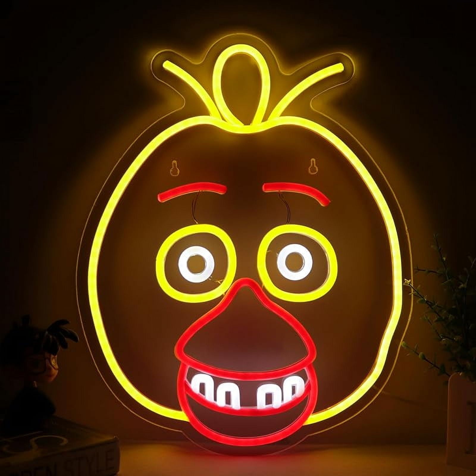 Five Nights at Freddy's Chica neon signs for wall decor，LED Neon Lights ...