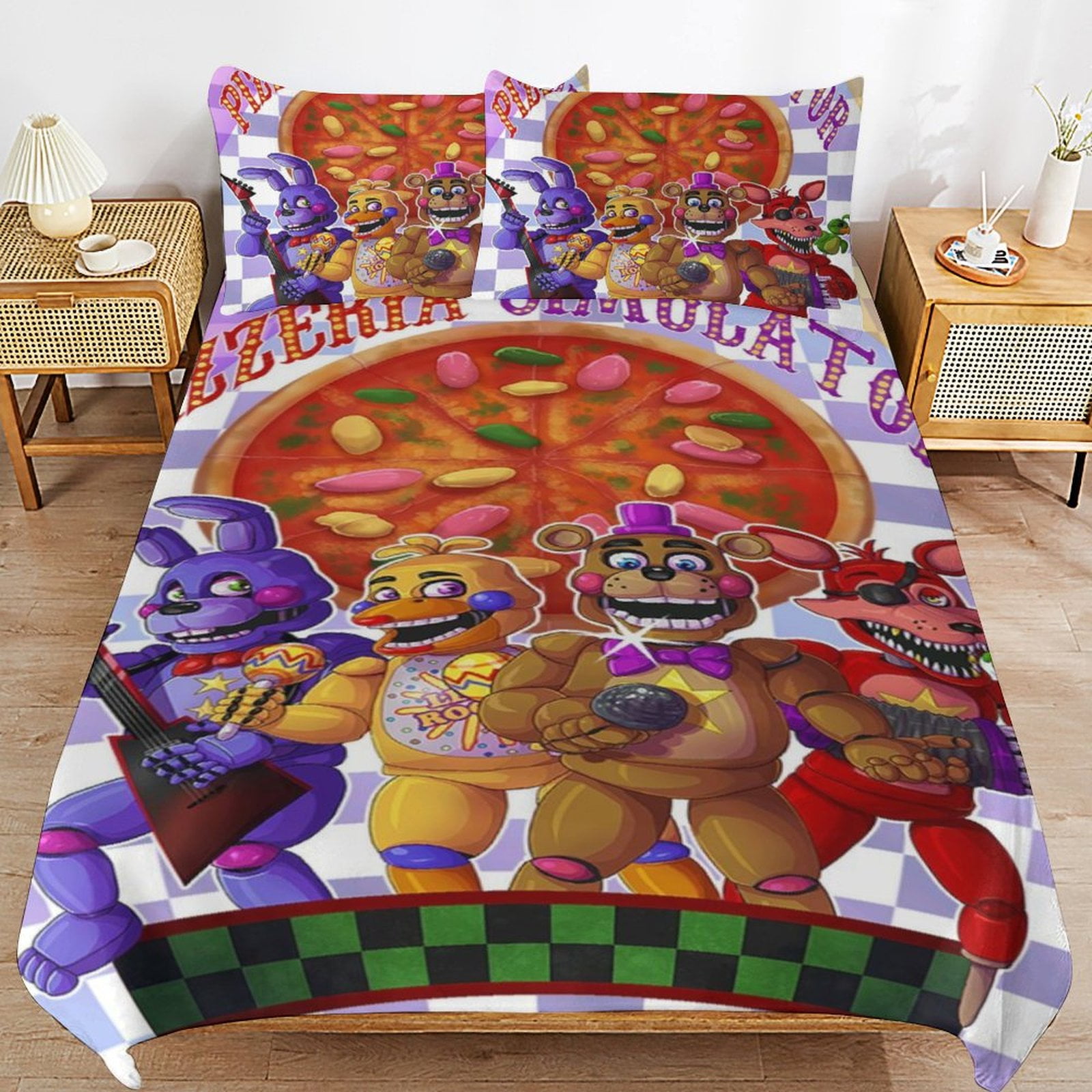 Five Nights at Freddy's FNAF Bed Duvet Cover Microfiber Bedding Sets 3D ...