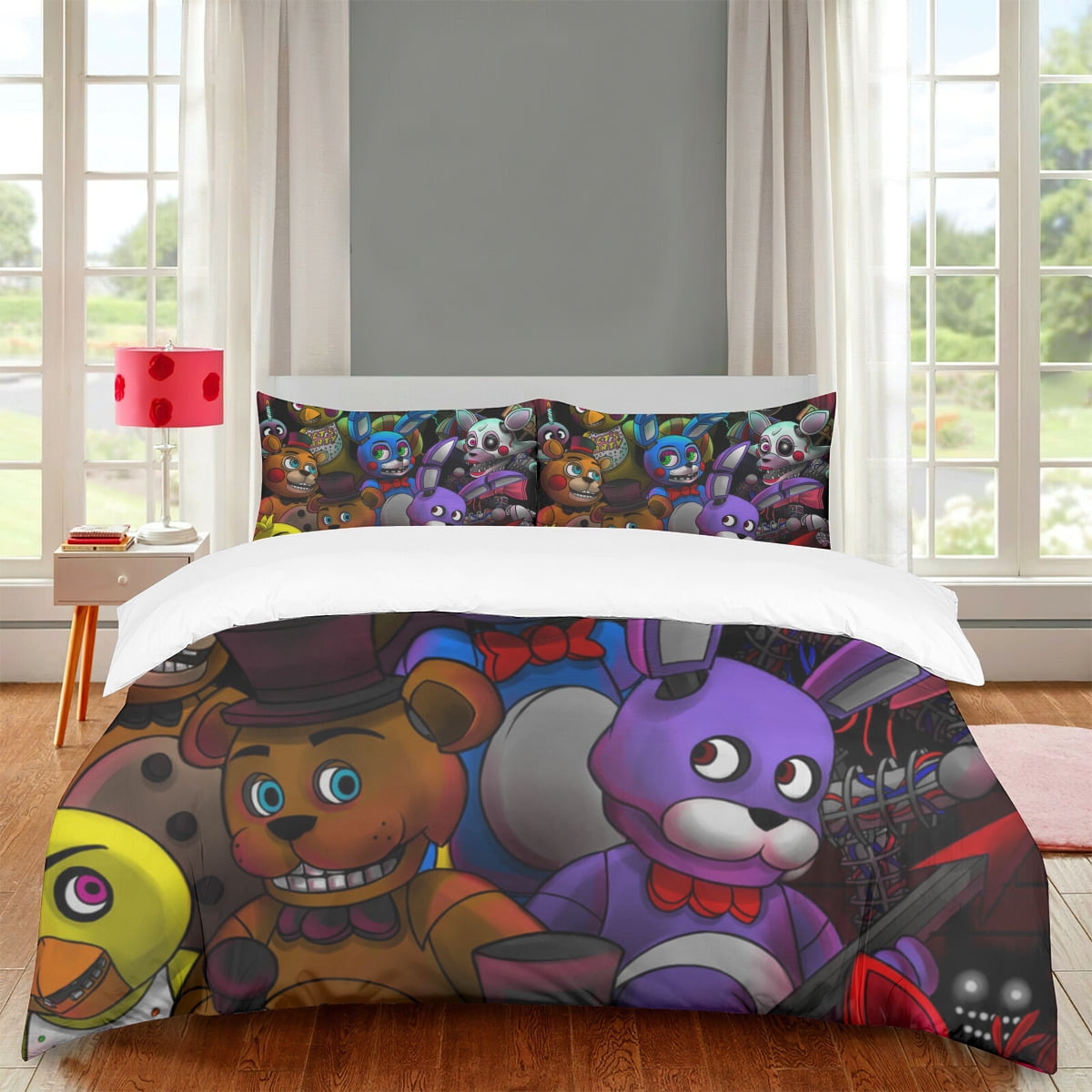 Five Nights at Freddy's Quilt Set, 3-Piece Bed Cover Set, Soft ...