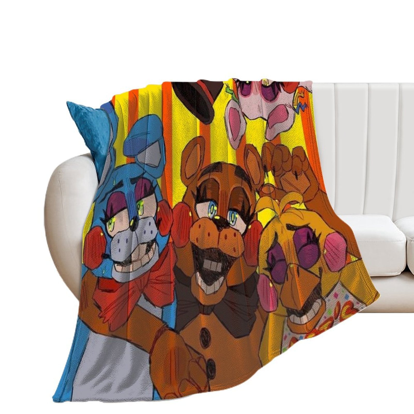 Five Nights at Fred-dy Throw Blanket Flannel Anime for Girls Boys Men ...